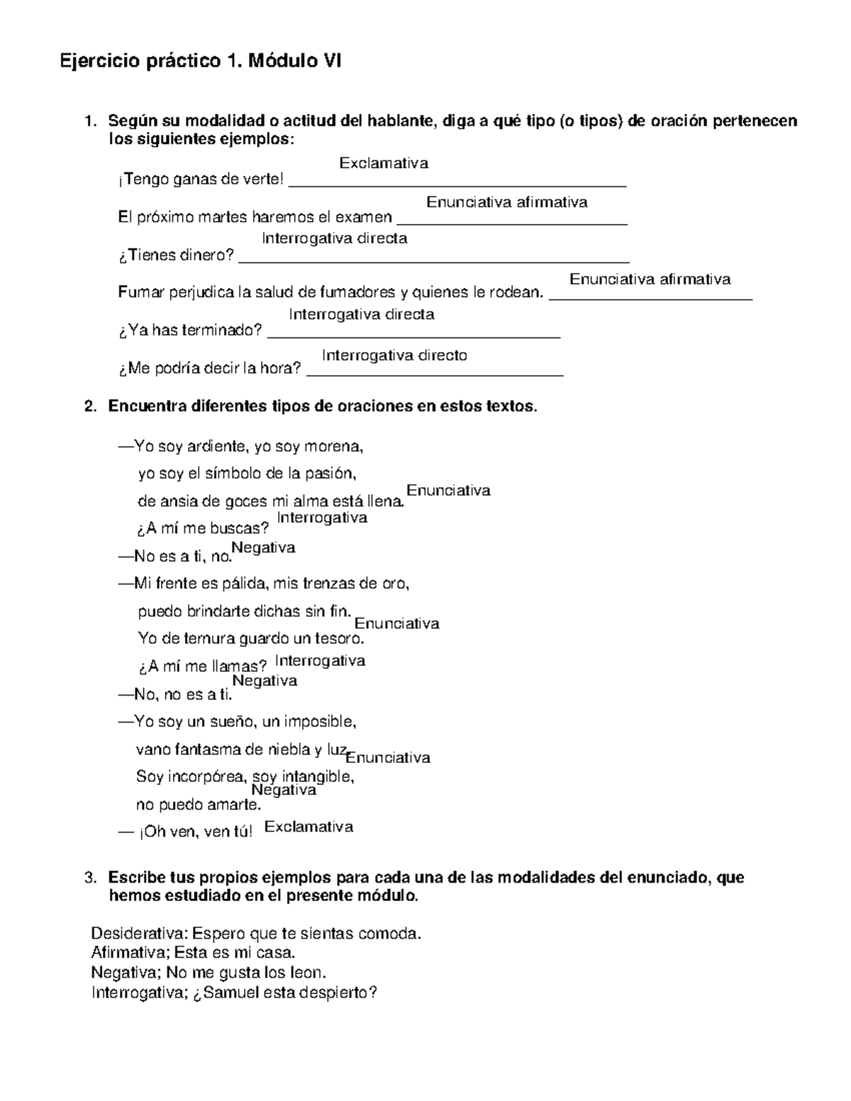 Ejercicio práctico 1. Módulo VI - Ejercicio práctico 1. Módulo VI 1 ...