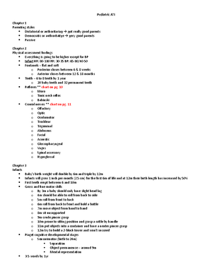 Clinical Judgment Plan-PEDS - Natalie Rodriguez Clinical Judgement Plan ...