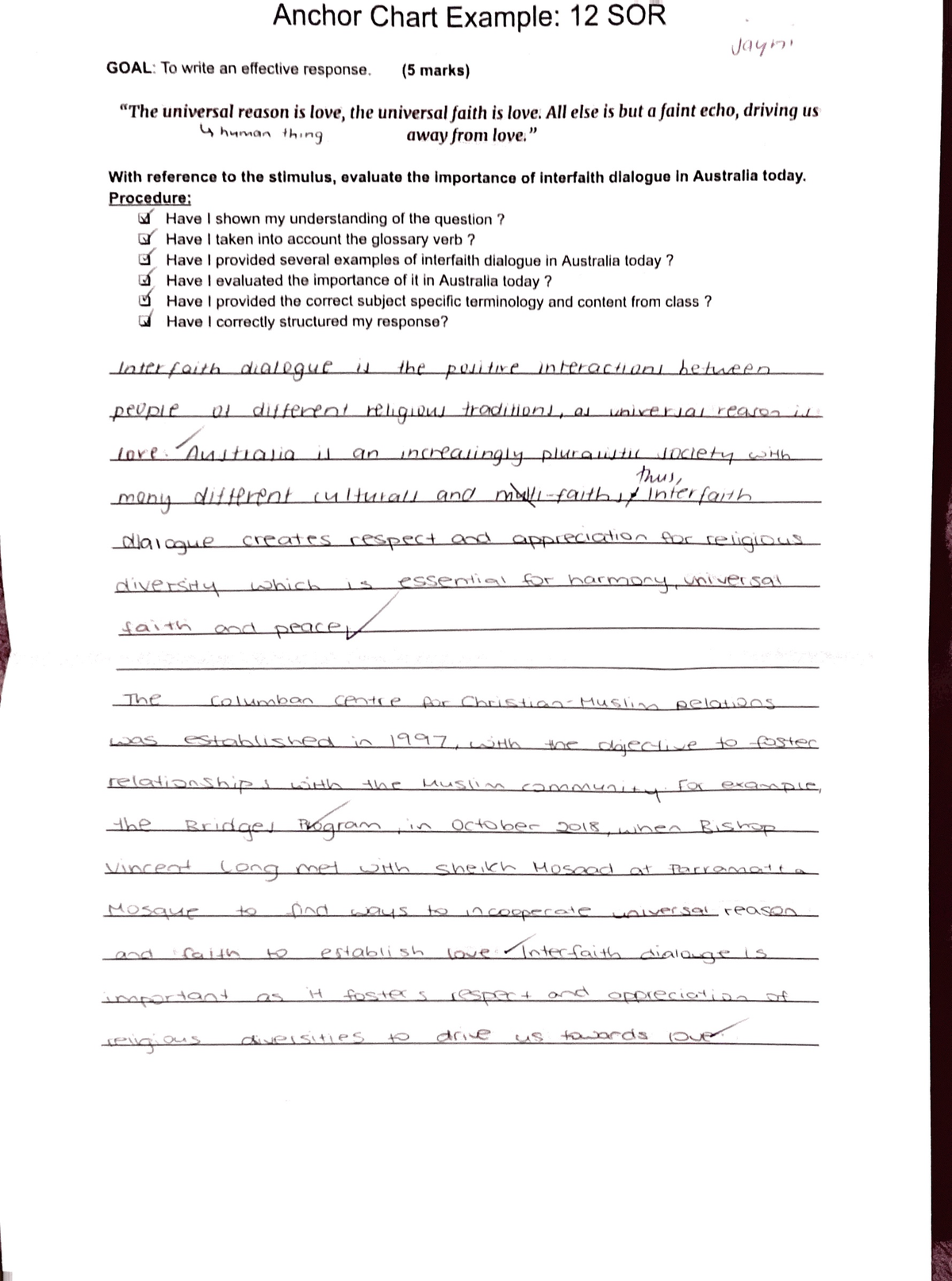 Dot #8 - 5 marker on dot 8 of the syllabus - Anchor Chart Example: 12 ...