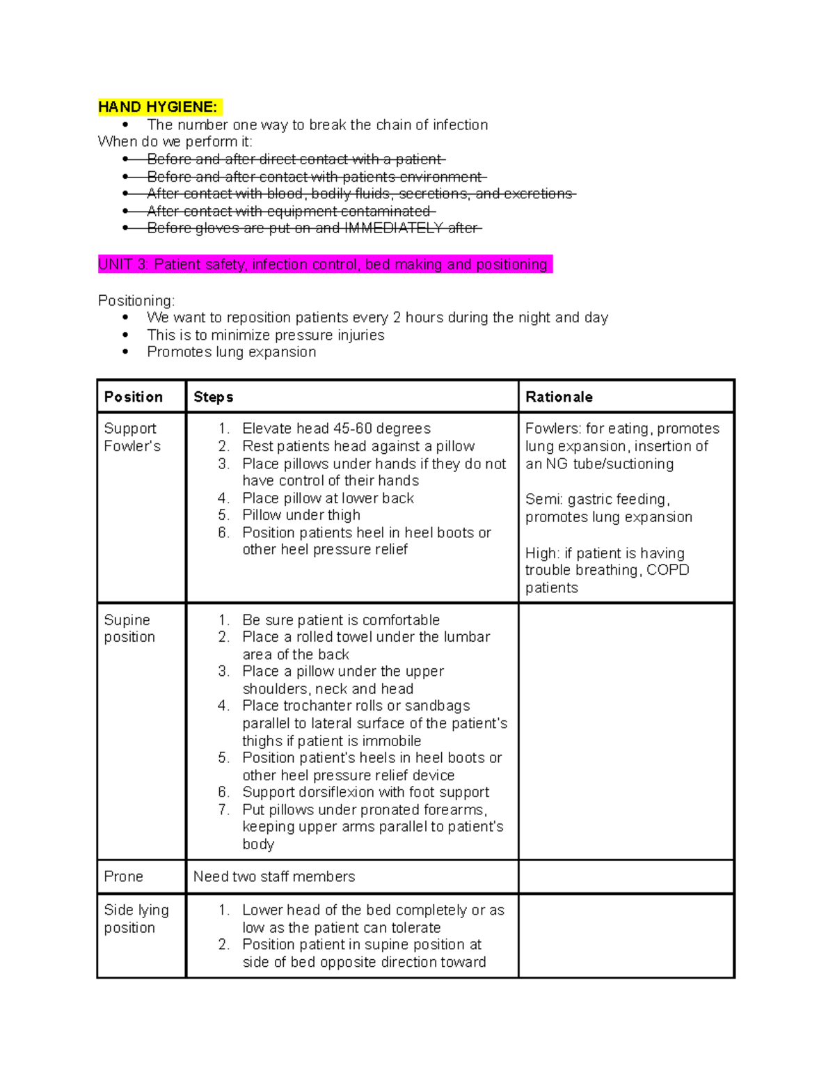 OSCE notes - for the osce - HAND HYGIENE: The number one way to break ...
