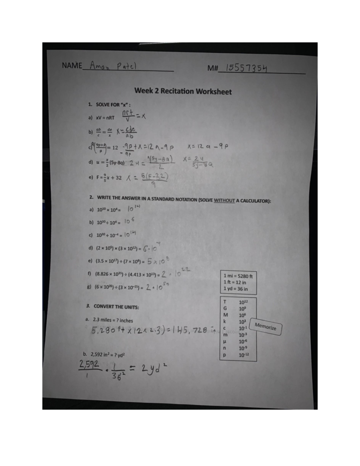 Chemrecitaion 1 - CHEM1040 - Studocu
