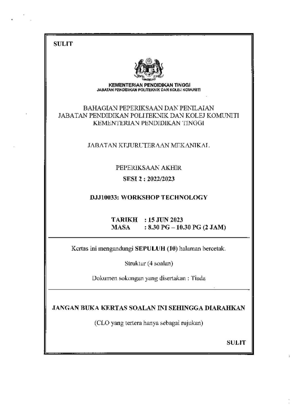 DJJ10033 - engineering math 1 - SULIT KEMENTERIAN PENDIDIKAN TINGGI ...