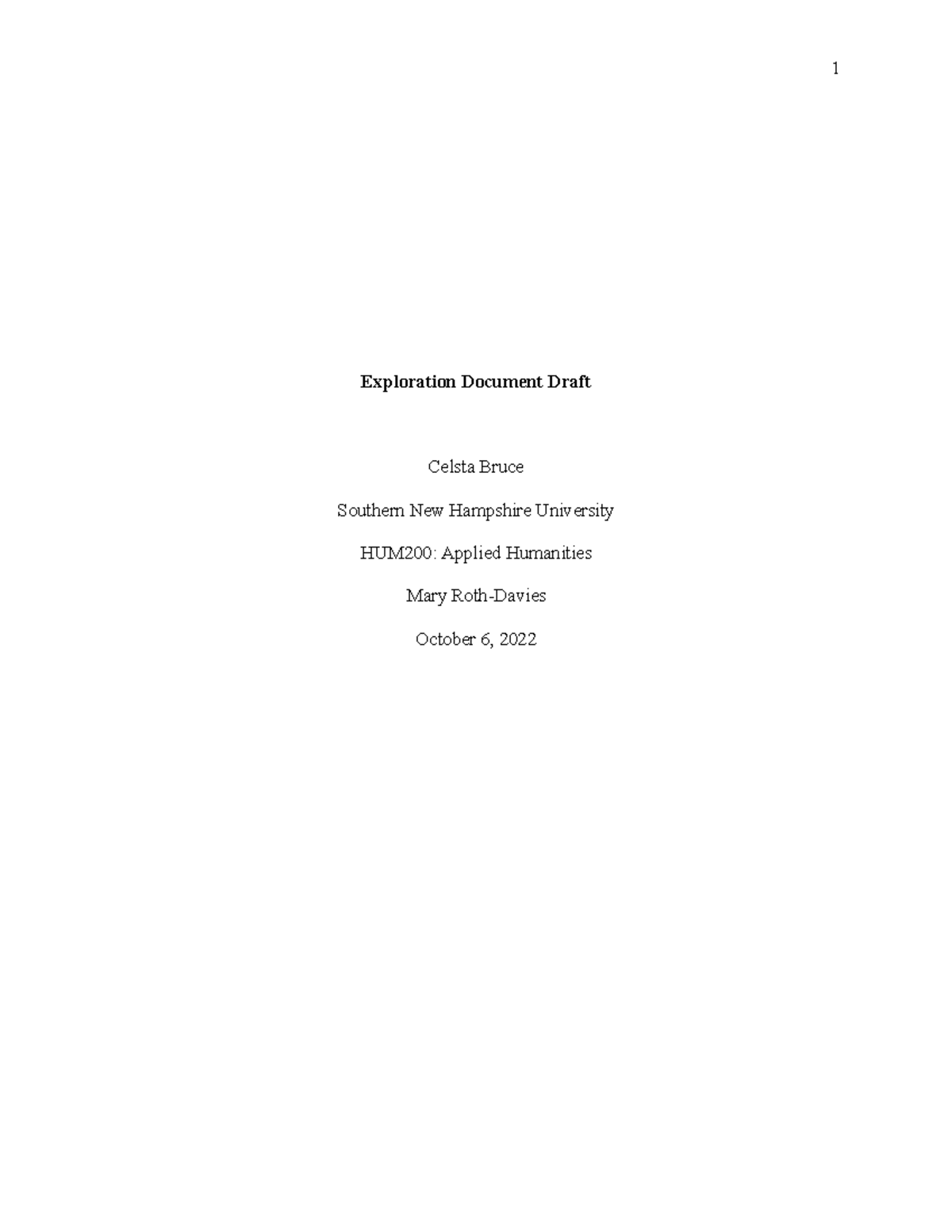Exploration Document 2nd draft - Exploration Document Draft Celsta ...