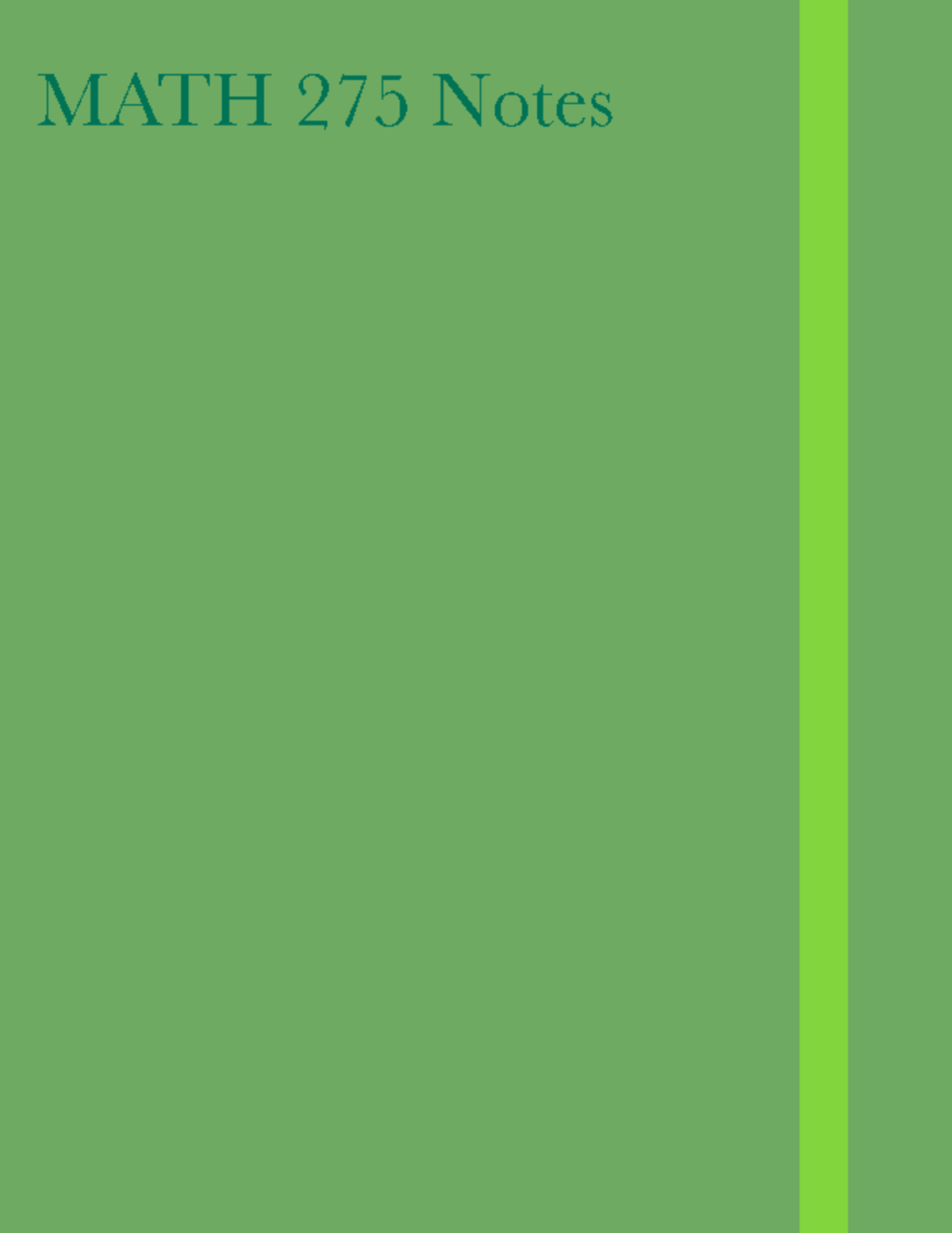 Math 275 Notes - MATH 275 Notes Limits , continuity and ...