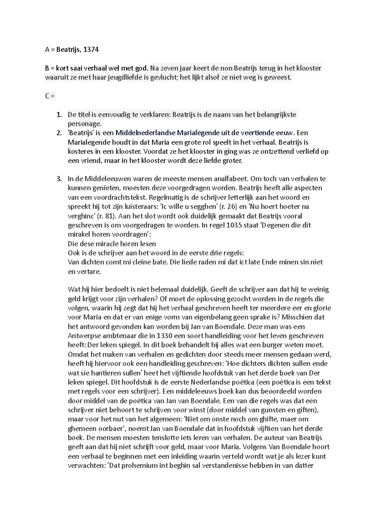 Beatrijs - Na zeven jaar keert de non Beatrijs terug in het klooster ...