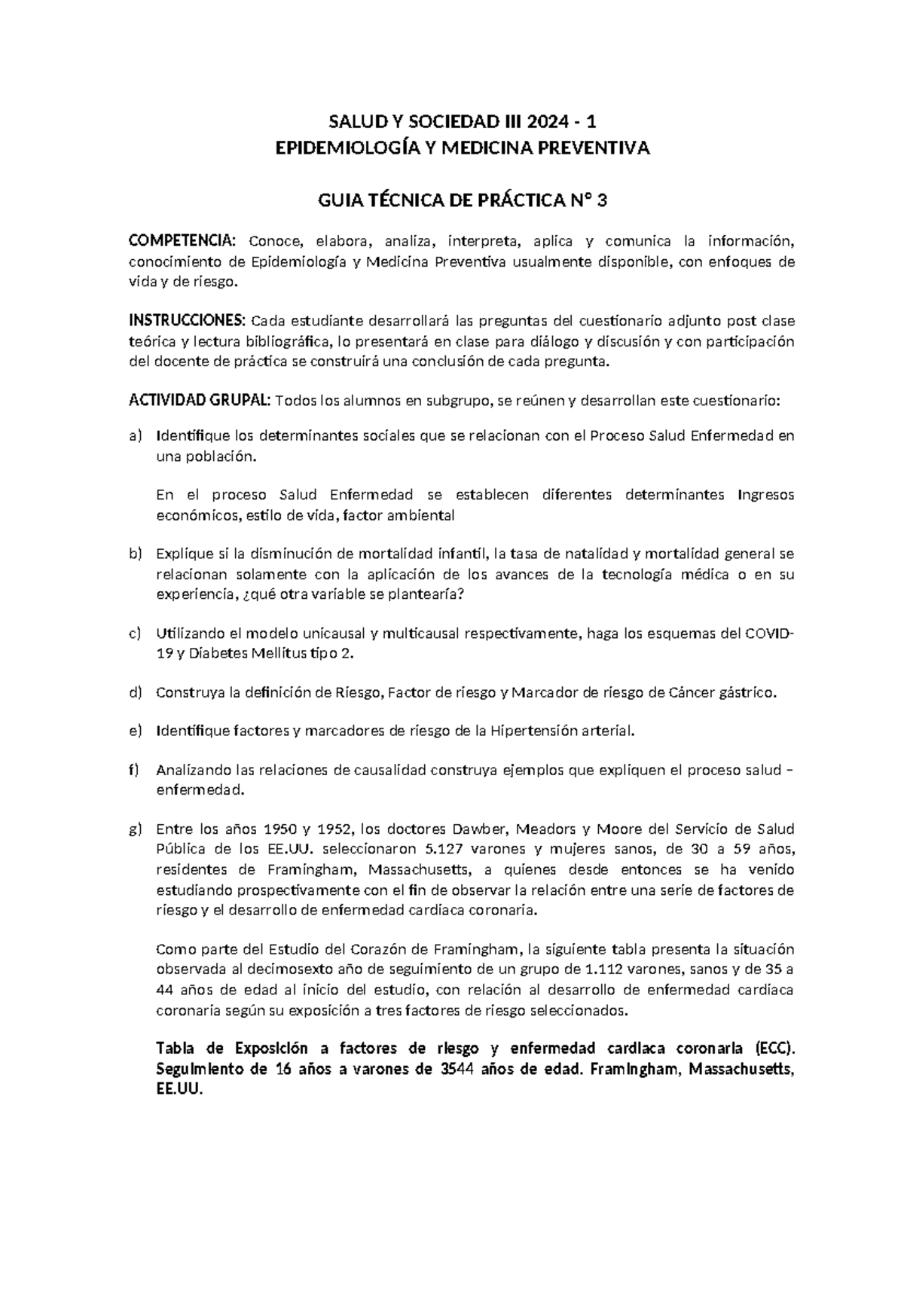 GUIA N° 3 - SALUD Y SOCIEDAD III 2024 - 1 EPIDEMIOLOGÍA Y MEDICINA PREVENTIVA GUIA TÉCNICA DE ...