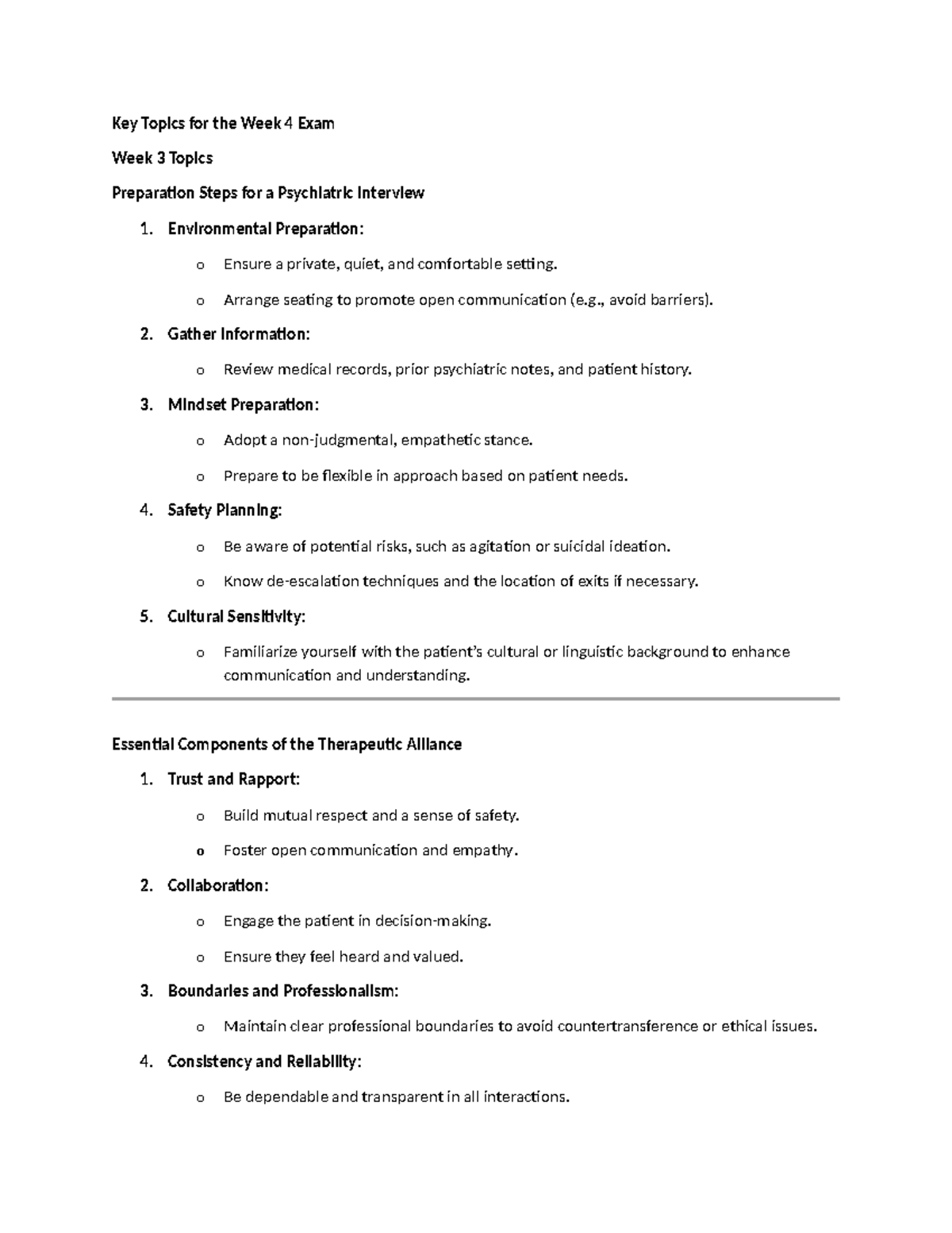 NR548 Week 4 Exam Studyguide - Key Topics for the Week 4 Exam Week 3 ...