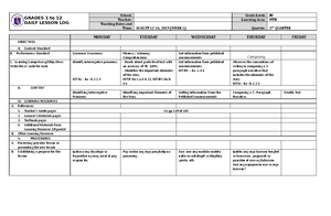 DLL Mapeh 3 Q2 Week 1 - EDUCATION - GRADES 1 to 12 DAILY LESSON LOG ...
