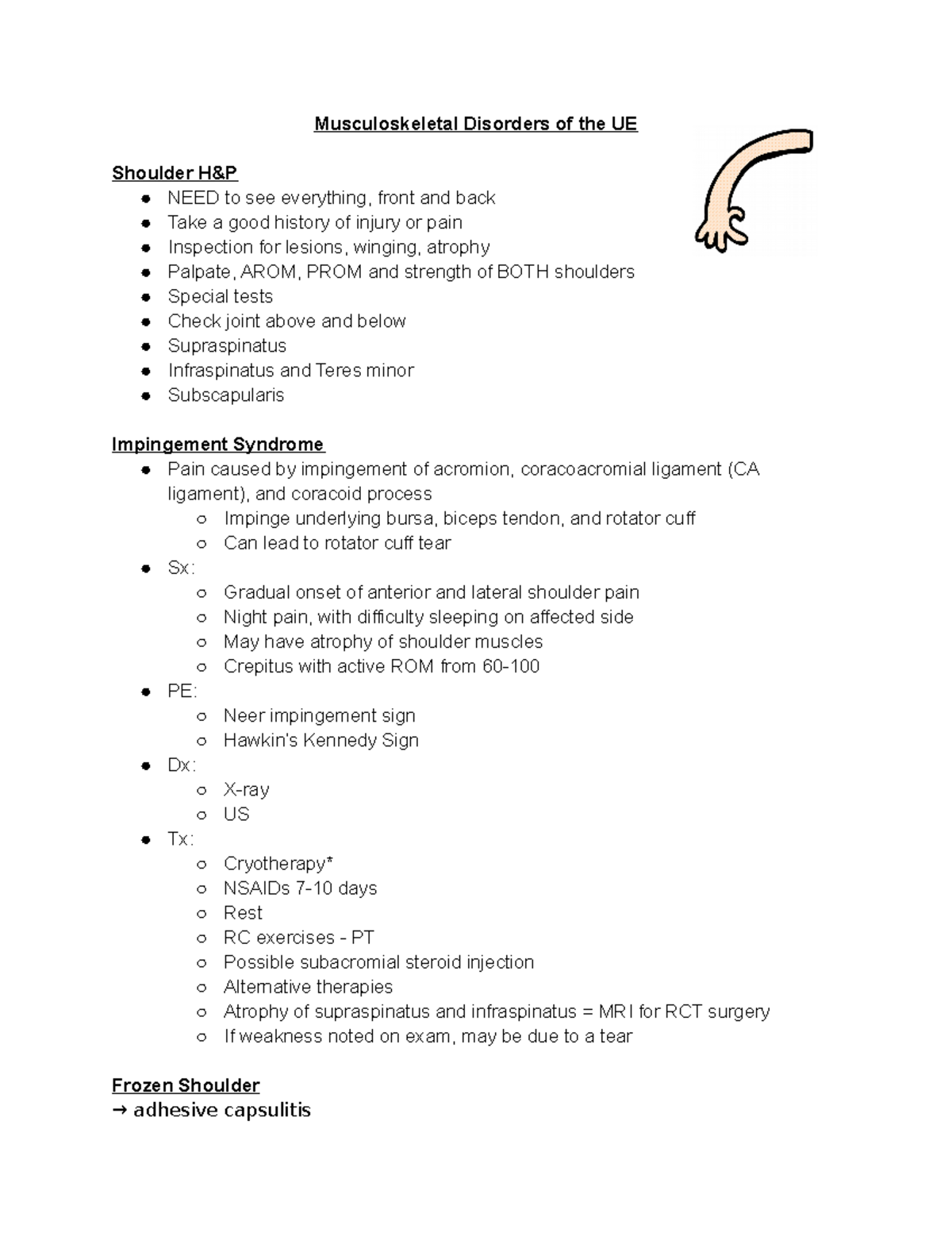 Musculoskeletal Disorders of the UE - Musculoskeletal Disorders of the ...