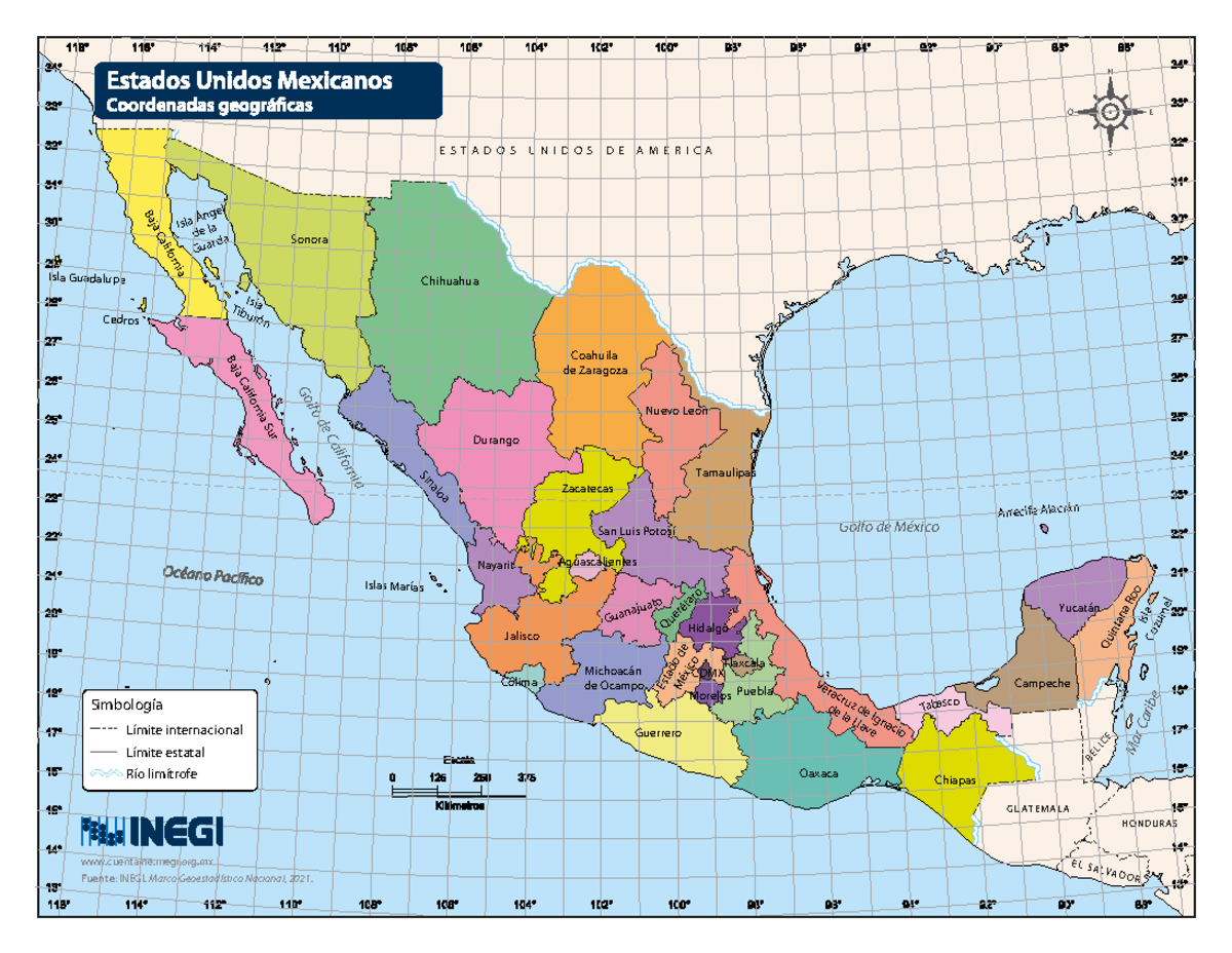 Coord-color-n - MAPA - Golfo de California Golfo de México Mar Caribe ...