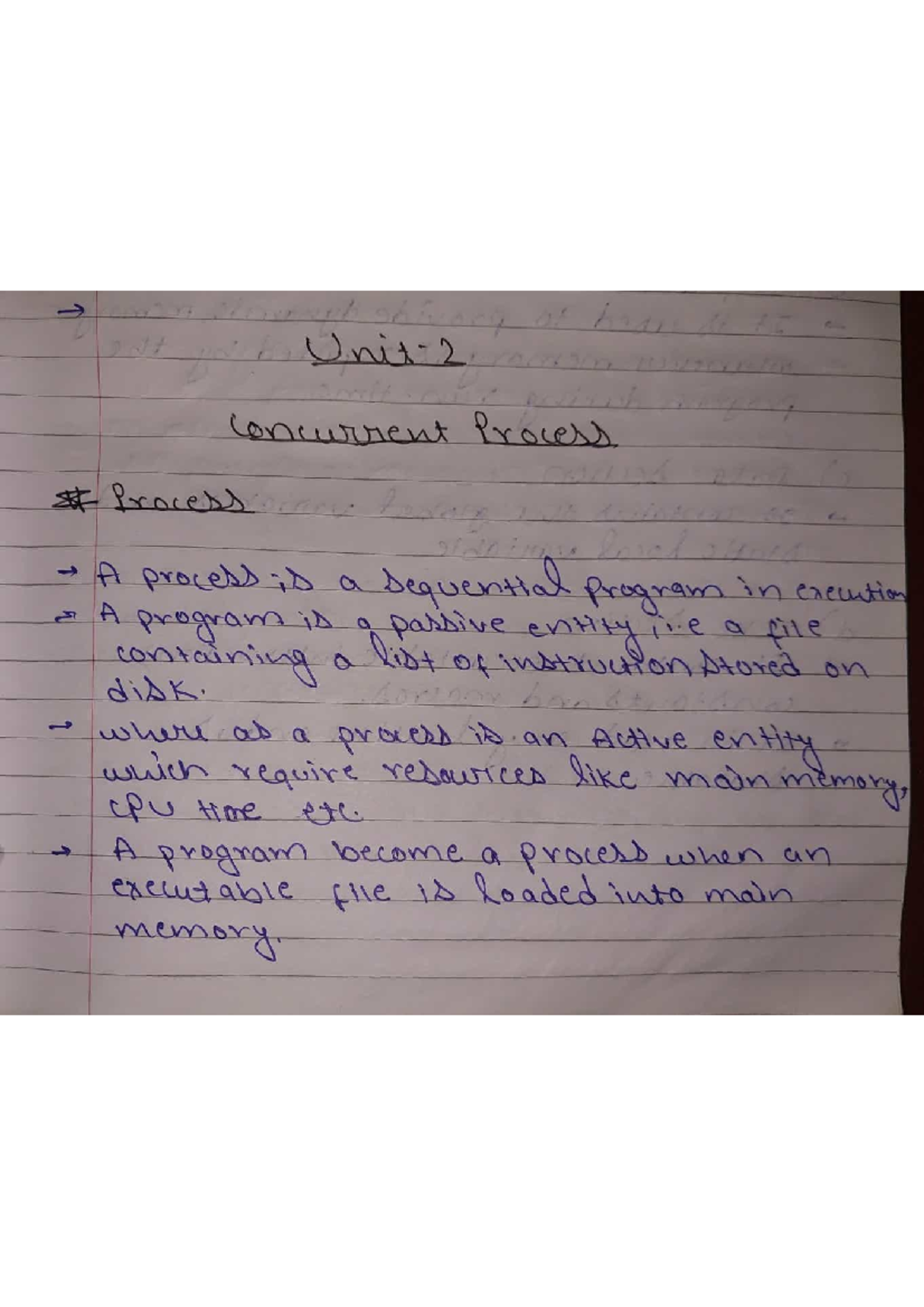 Os Unit 2 This Is Operating System Notes Concurrent Process Process