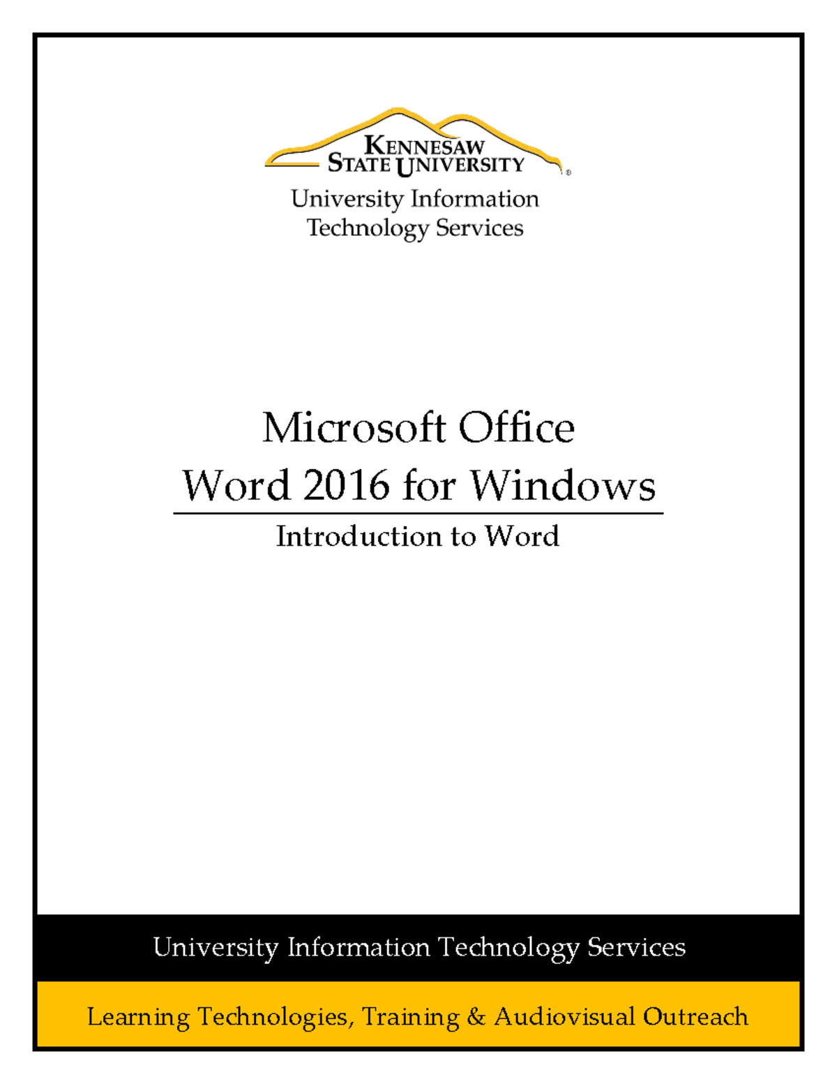 Intro to Word 2016 for ms word leaners - Microsoft Office Word 2016 for ...