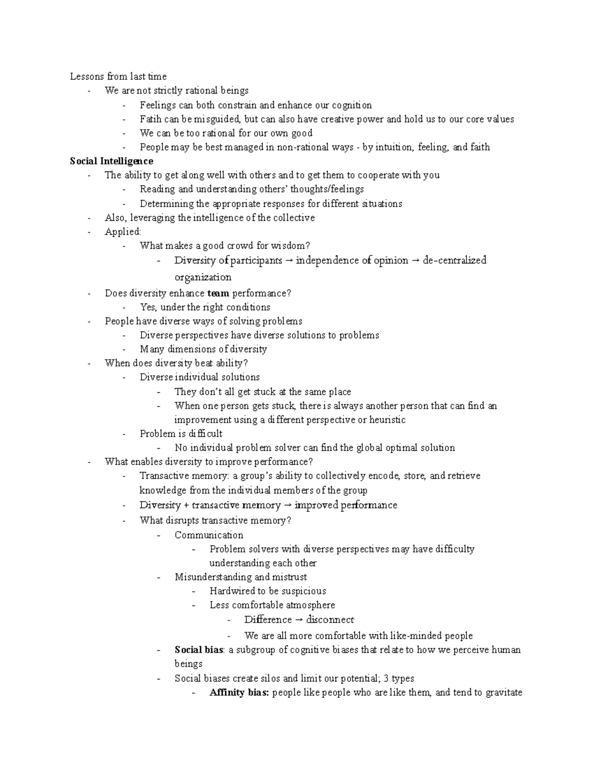 Org notes 10 - MGMT102101 - Studocu