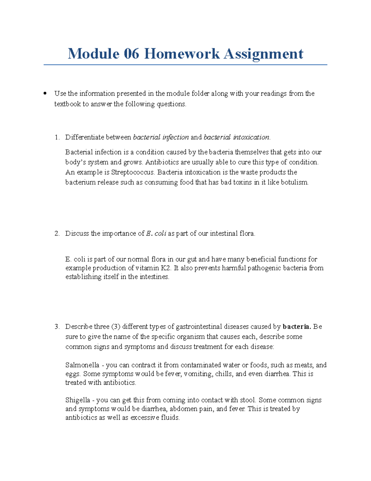 Module 06Homework Microbiology - MCB 2289 - Studocu