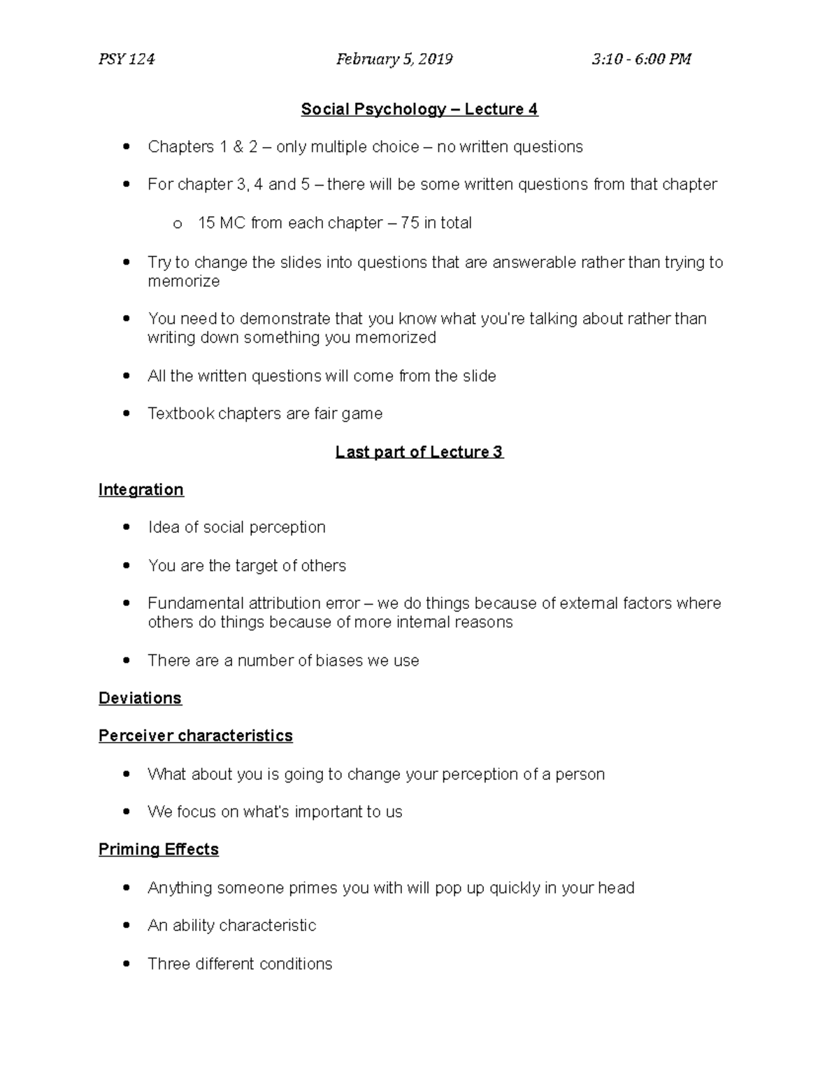 Social Psychology - Prejudice - Feb 5, 2019 - Social Psychology – Lecture 4 Chapters 1 & 2 ...