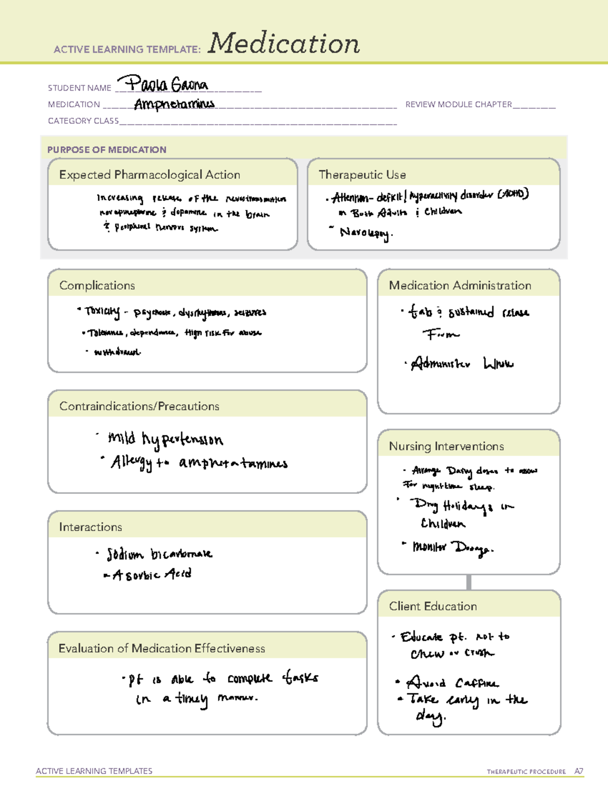 Med - Fundamentals - STUDENT NAME ...