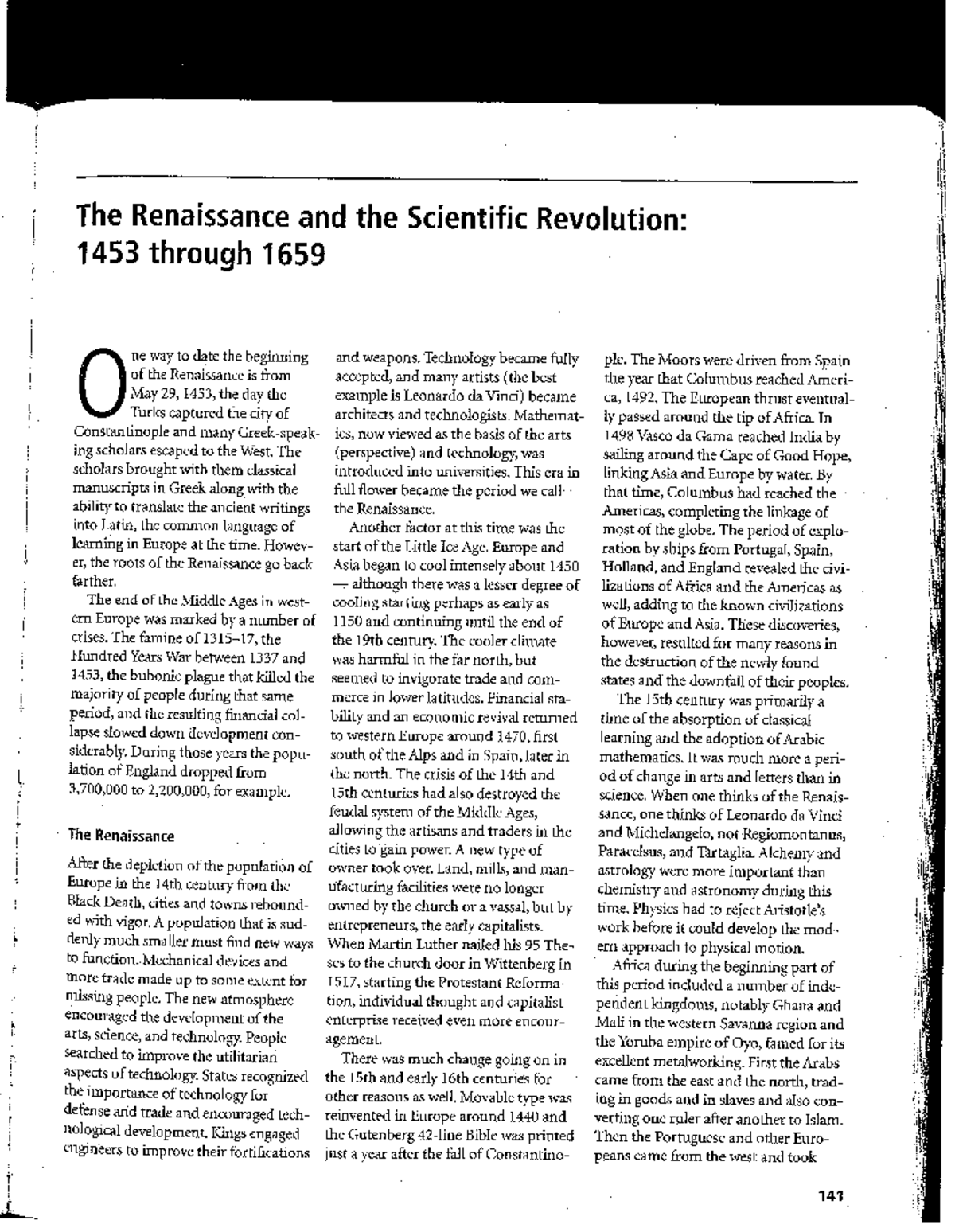 Renaissance Science and Technology - 3000 - Studocu