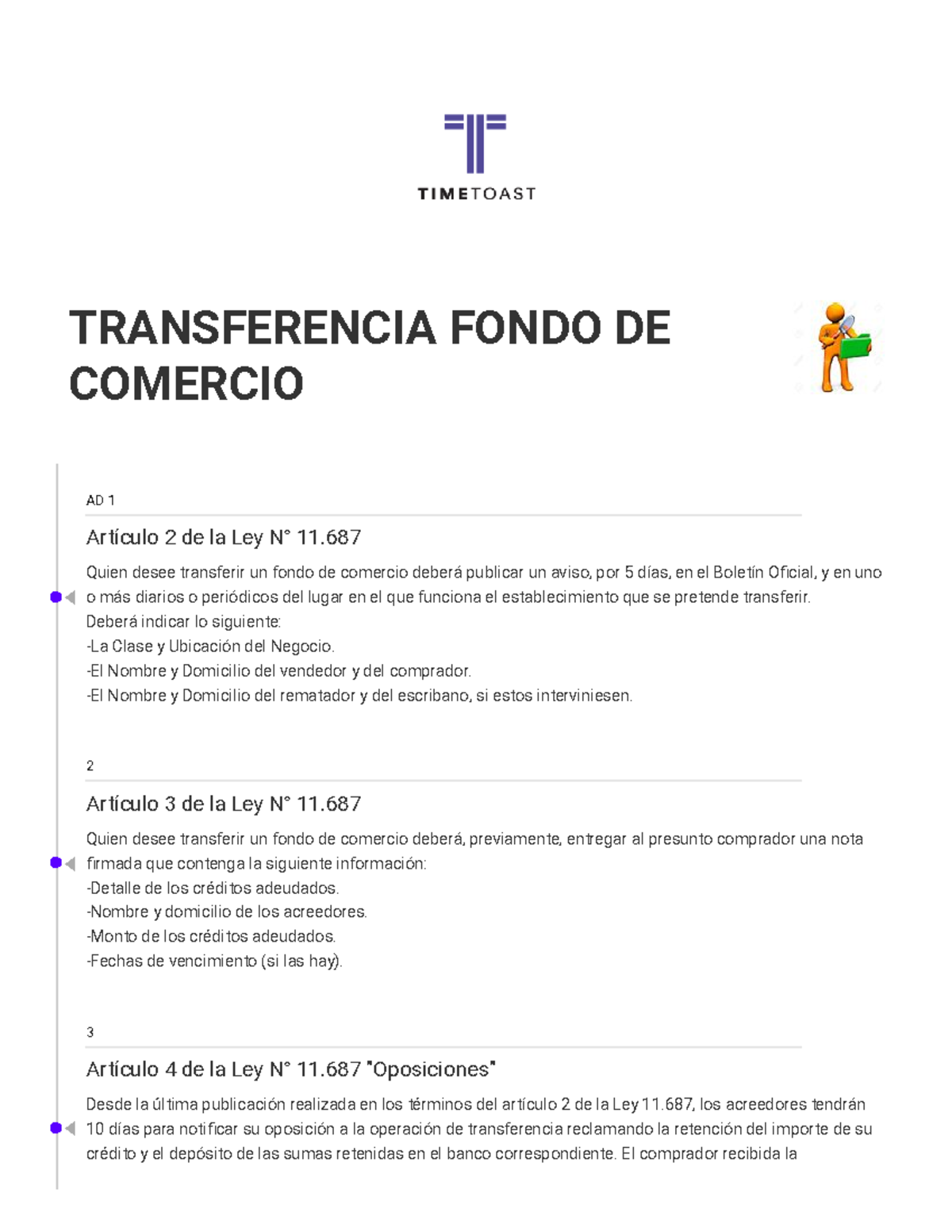 Transferencia Fondo DE Comercio timeline Timetoast timelines - TRANSFERENCIA FONDO DE COMERCIO ...