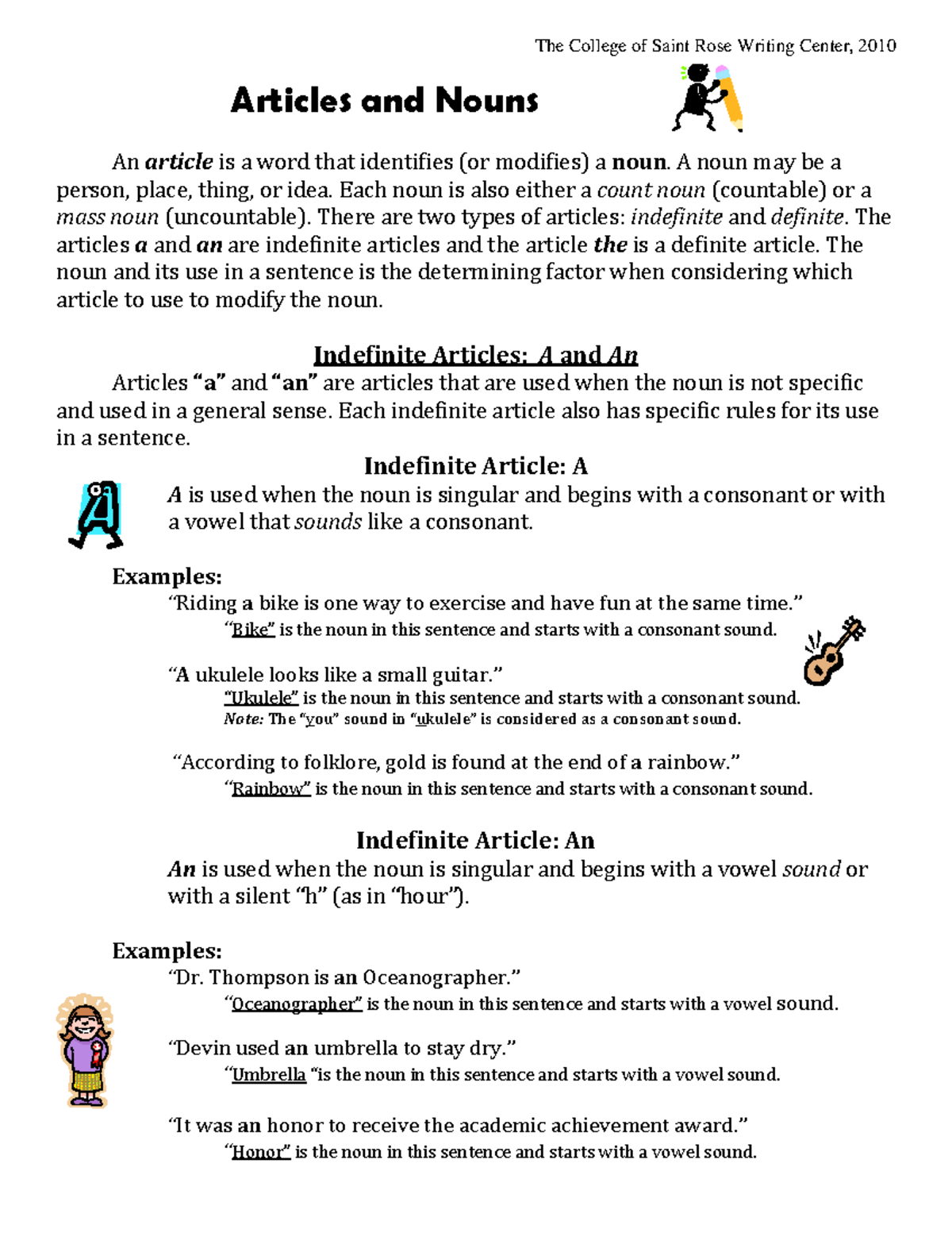 Articles-and-Nouns - Articles-and-Nouns - Articles and Nouns An article ...