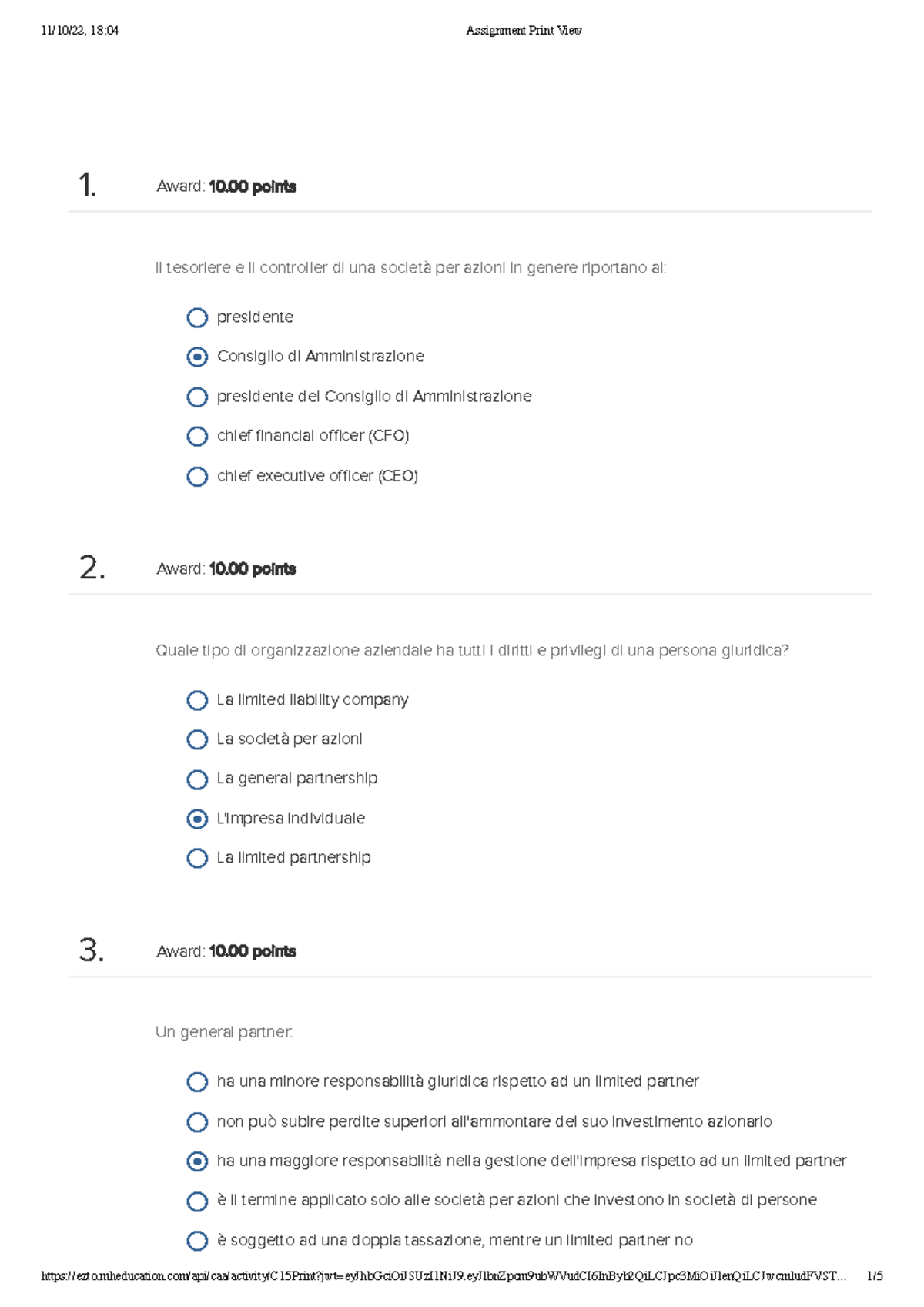Dom2 - domande - 1. Award: 10 points 2. Award: 10 points 3. Award: 10 ...