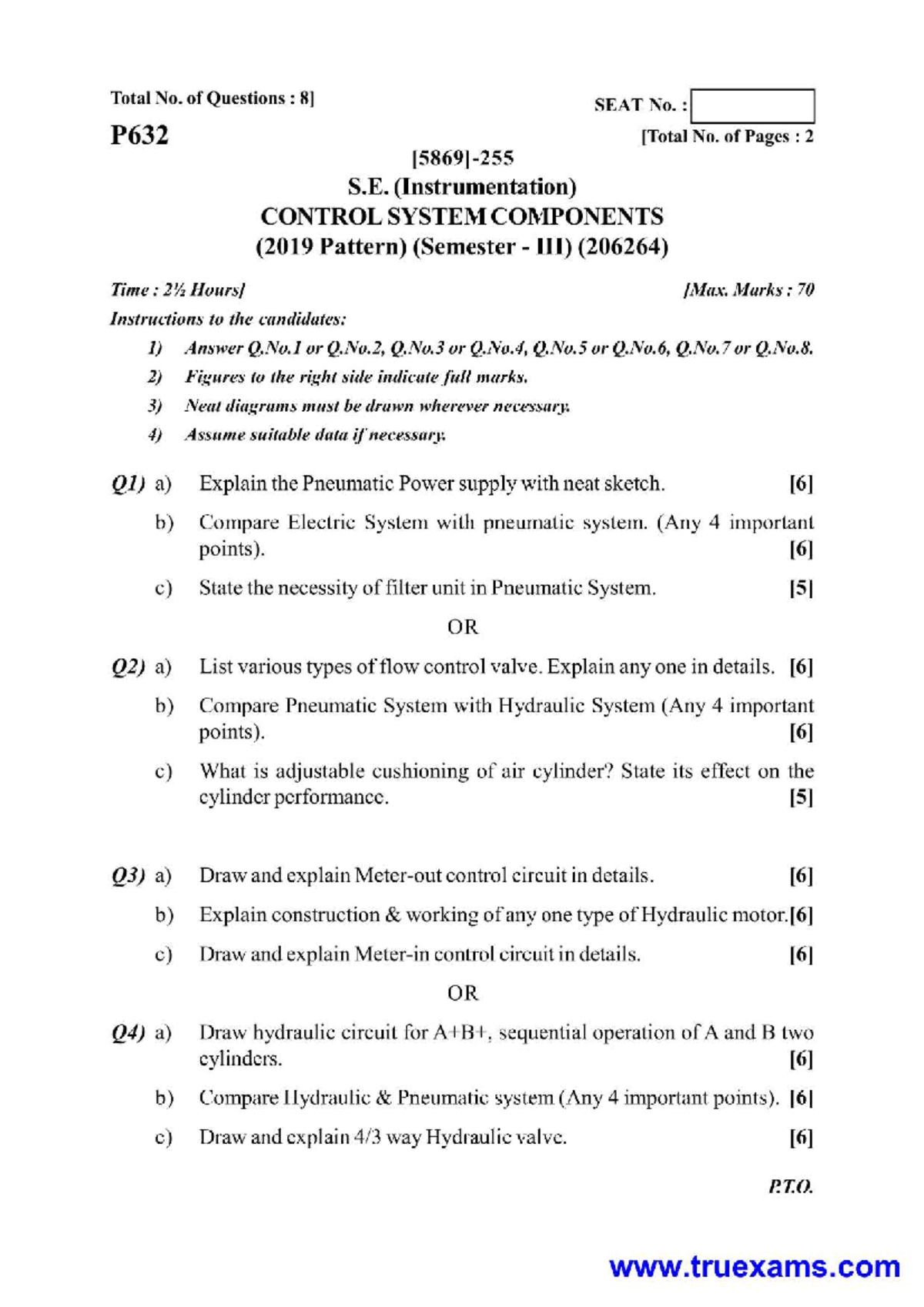 SEM III-Control System Components (Apr22) (truexams - Instrumentation ...