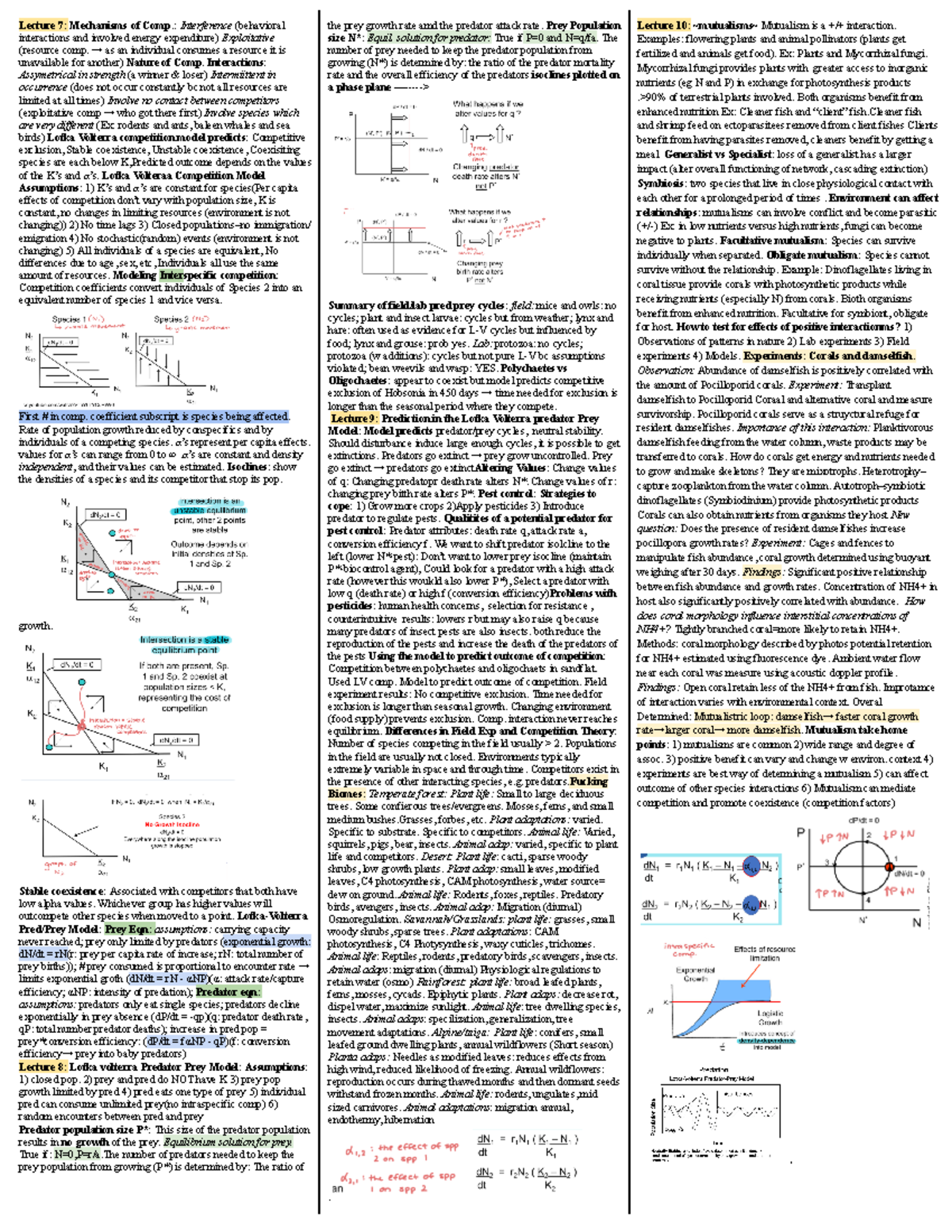 120 Sheet - General notes - Lecture 7: Mechanisms of Comp ...