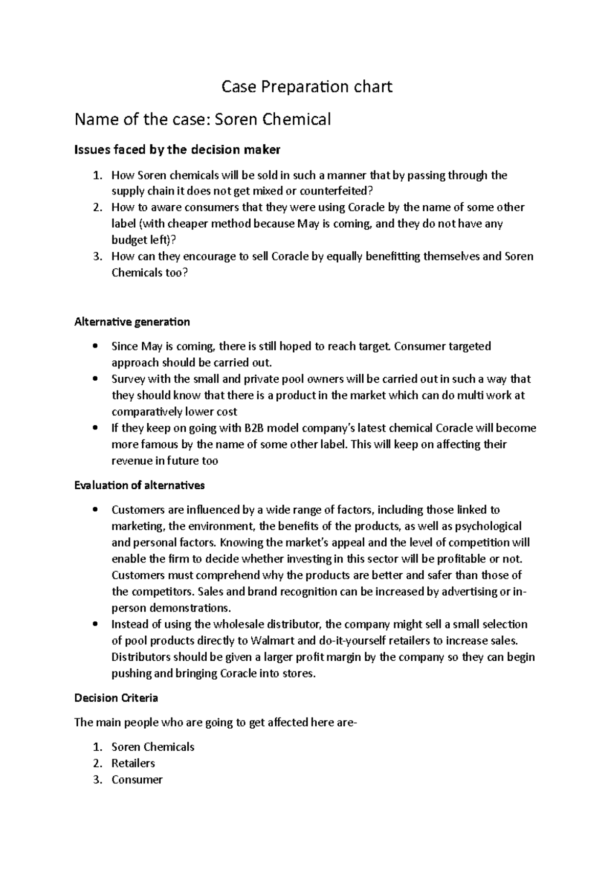 MBA21142 Aditya Meena - Actions and implementations - Case Preparation ...