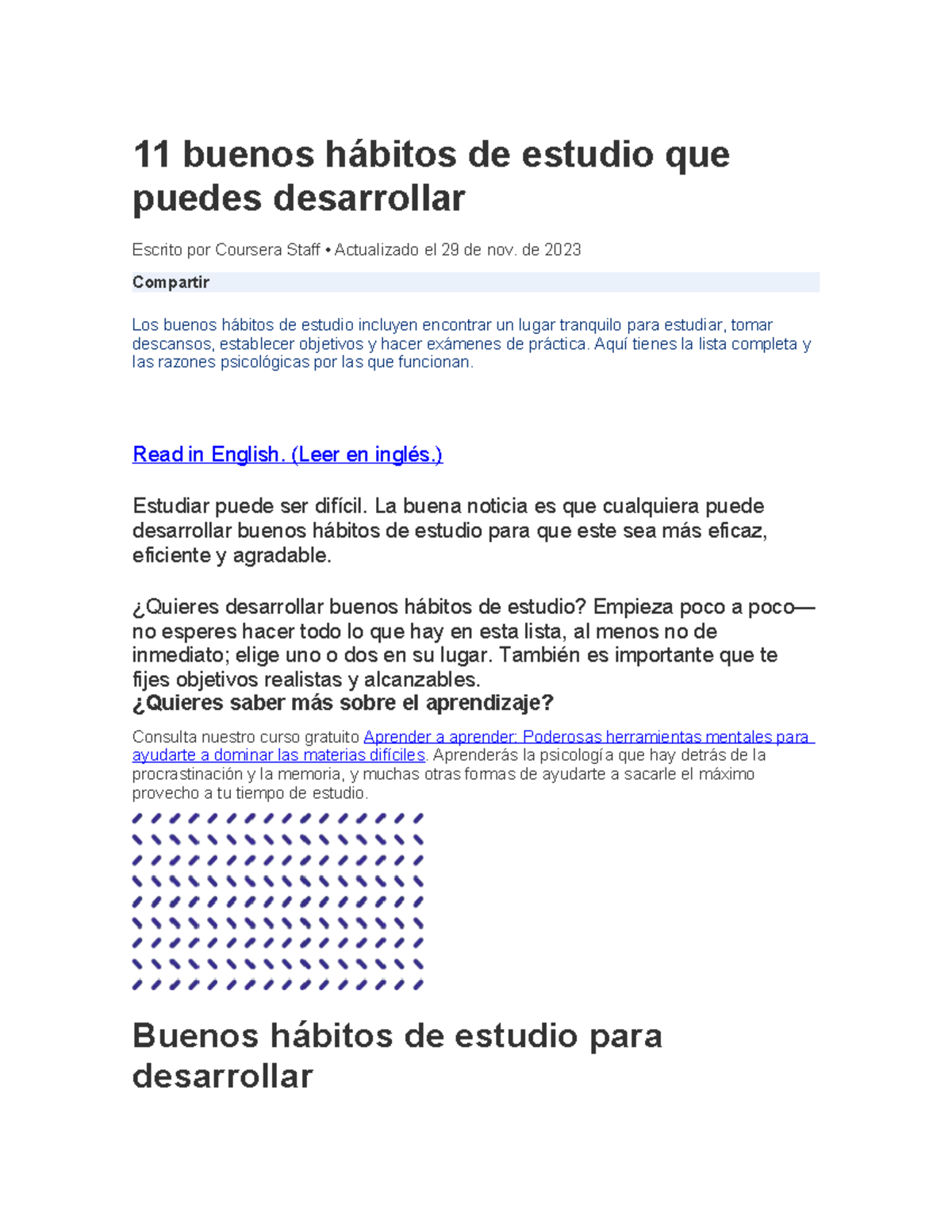 11 buenos hábitos de estudio que puedes desarrollar - 11 buenos hábitos ...