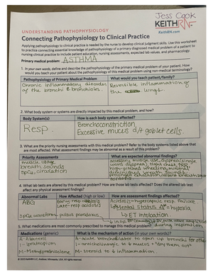 Pneumonia Patho Sheet 2 - PN 250 - Studocu