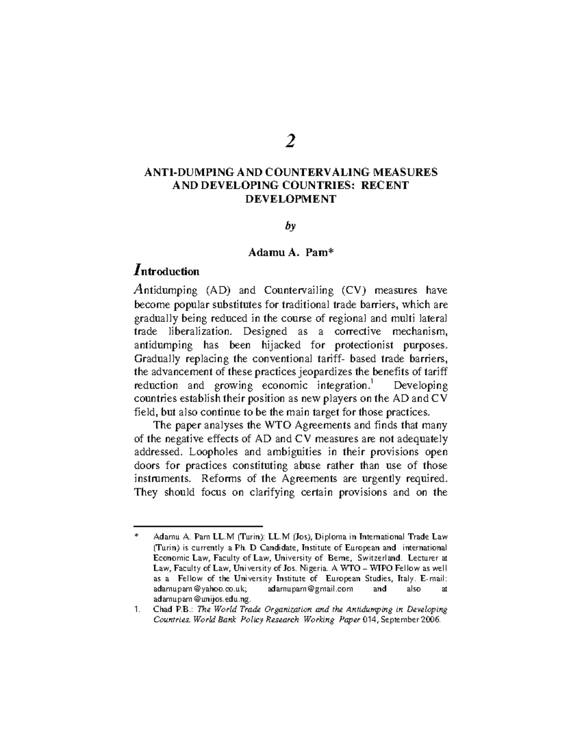 Anti Dumping and Countervailing Measures - 2 ANTI-DUMPING AND ...
