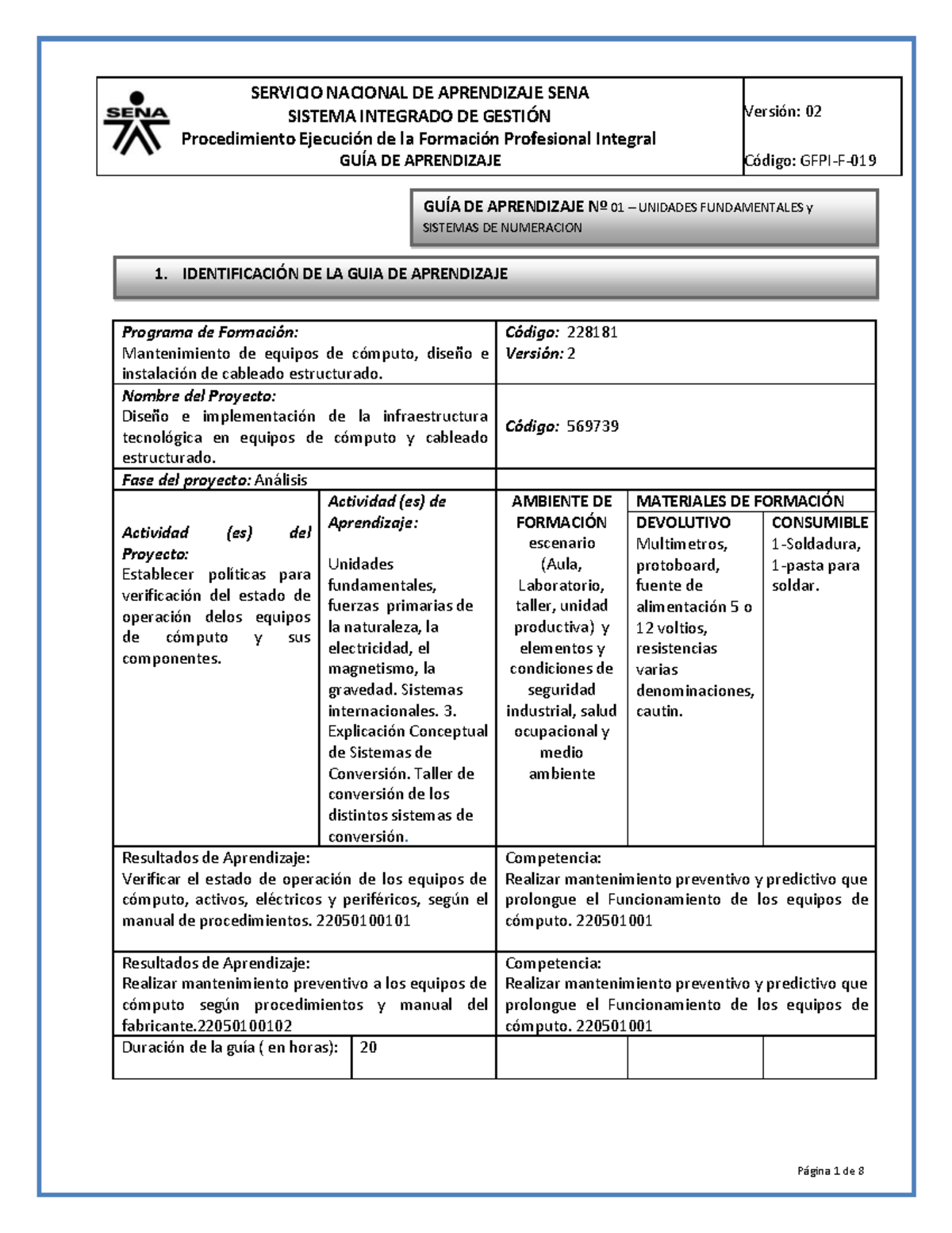 Guia N. 1 - Unidades Fundamentales - SISTEMA INTEGRADO DE GESTI”N ...