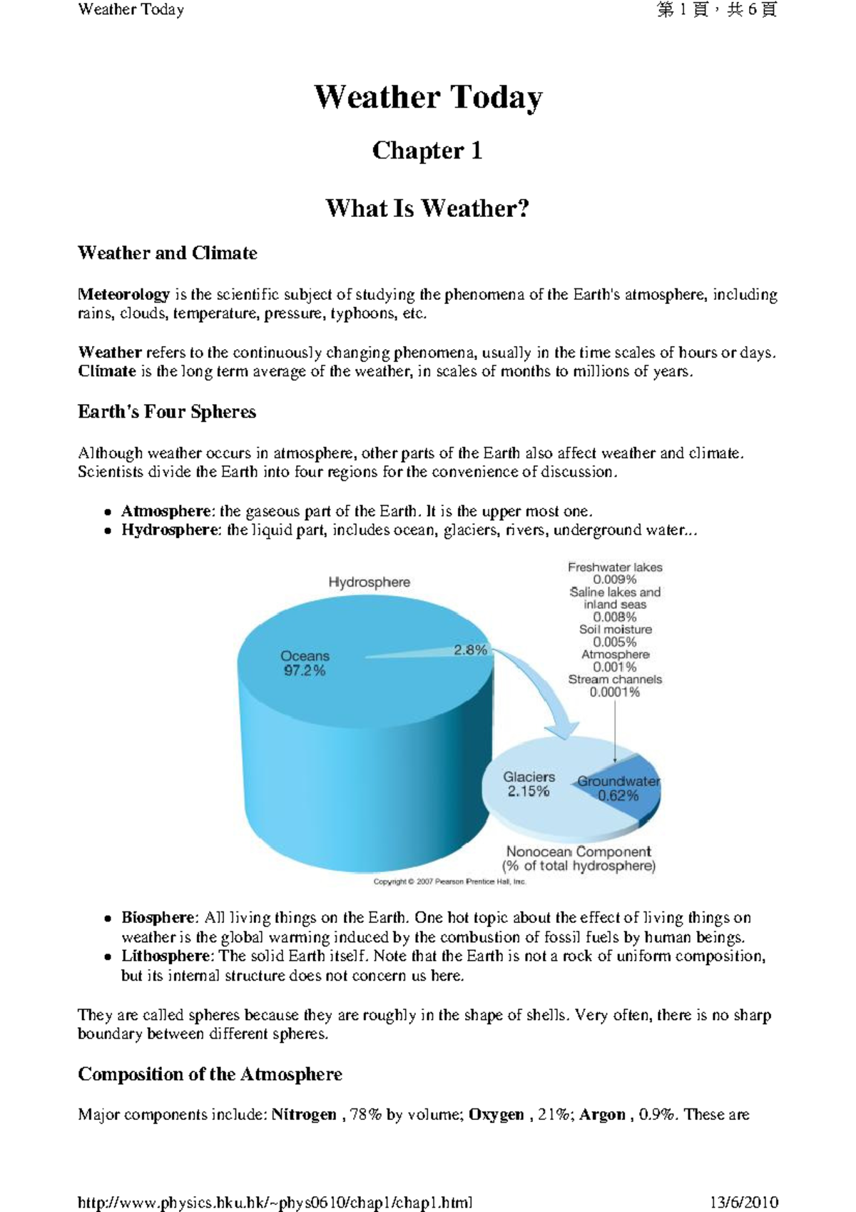 Weather today ch1 - chapter 1 - Weather Today Chapter 1 What Is Weather ...
