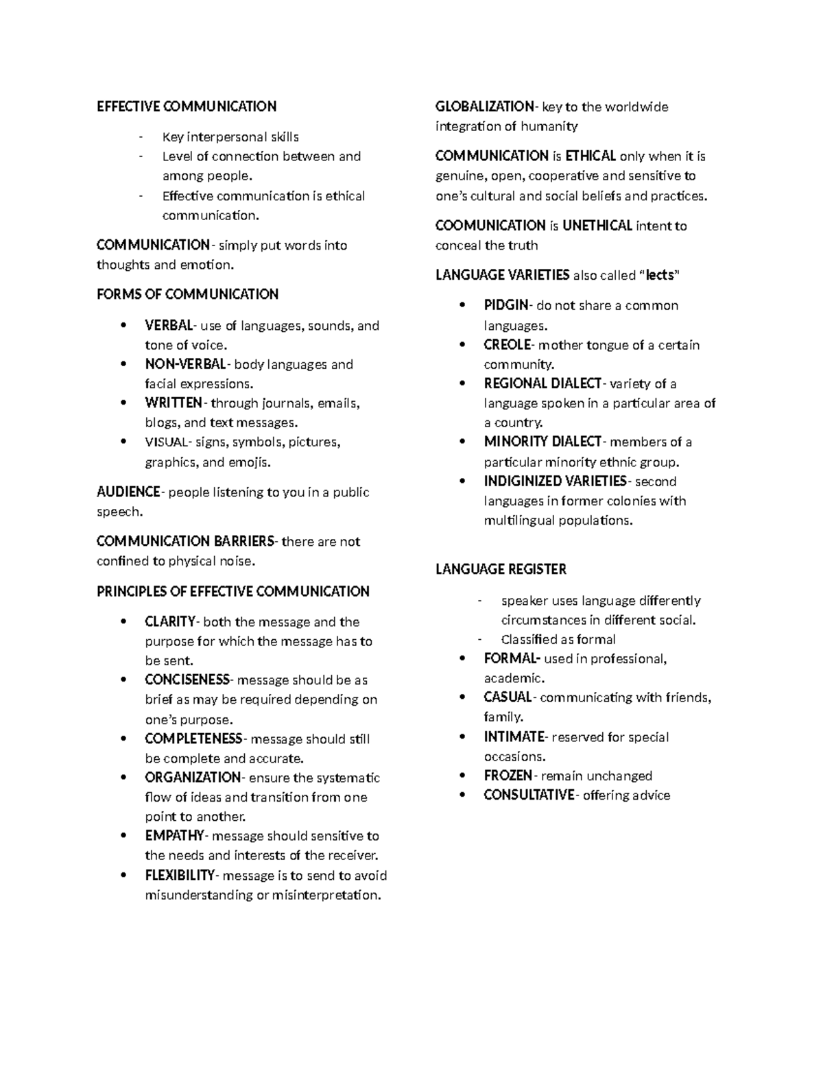 Effective - reviewer in purposive communication - EFFECTIVE ...