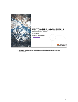 GP281 Module 2 - Spatial Data Models - how the real world is captured in the GIS models Model ...
