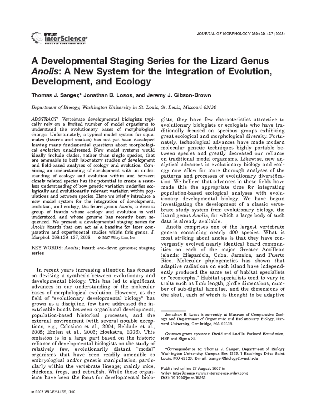 T2-Sanger etal-2008 - Material de consulta - A Developmental Staging ...