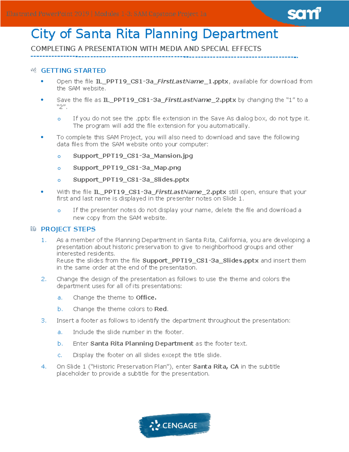 Instructions IL PPT19 CS1-3a - City of Santa Rita Planning Department ...