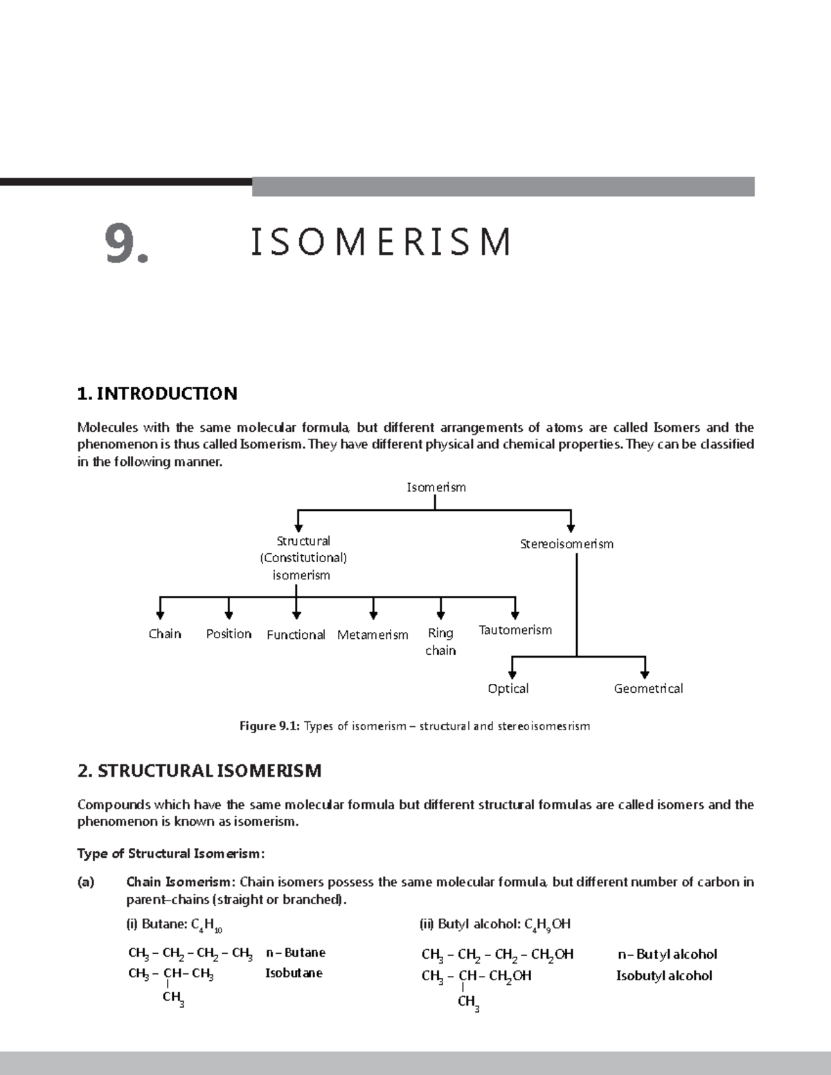 9. Isomerism- Theory - 9. I S O M E R I S M INTRODUCTION Molecules with ...