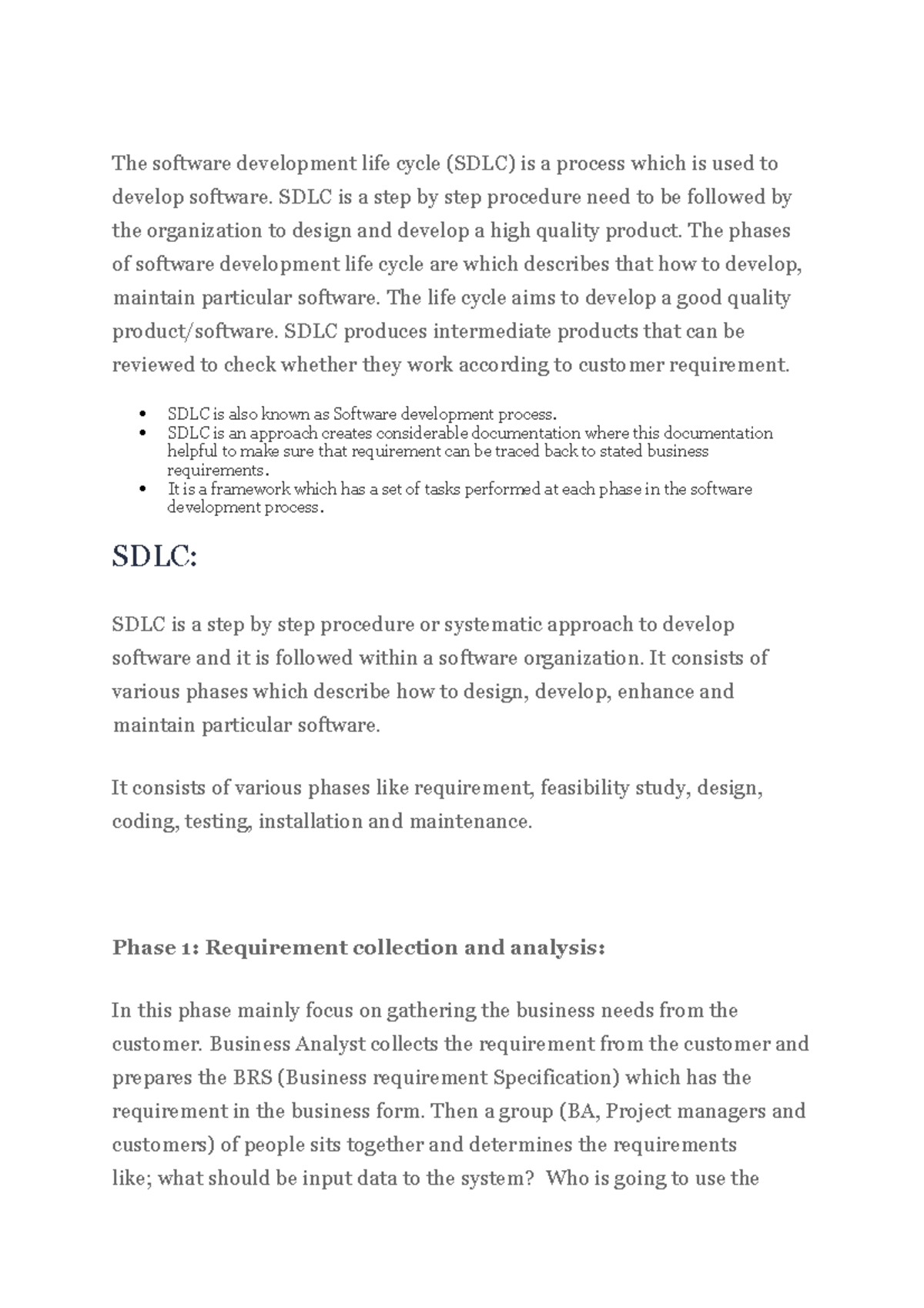 Lesson 2 SDLC Models - DFD details - The software development life ...