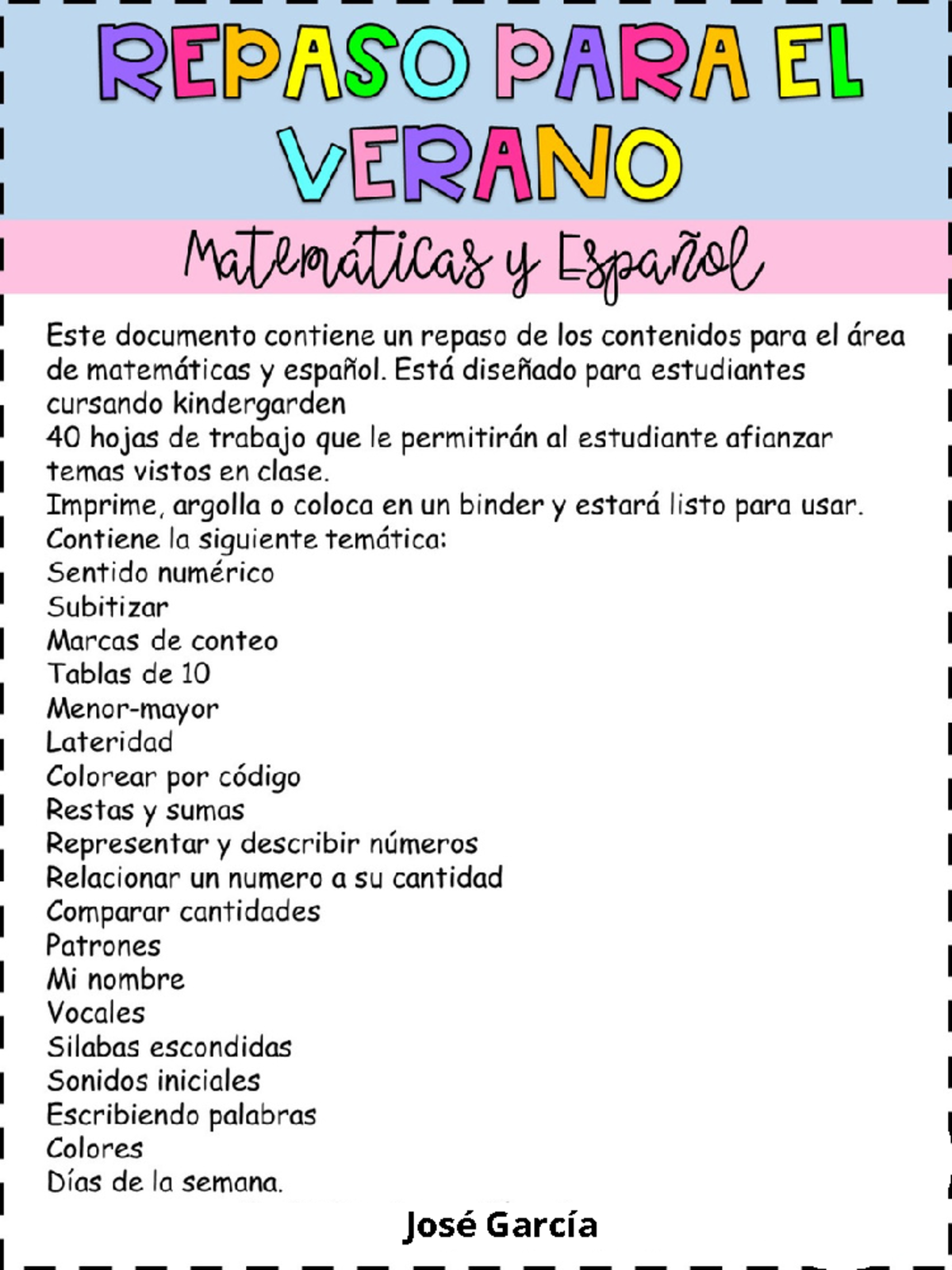 Libritode Repaso - REPASO PARA VERANO Maternaticas y Espanol Este ...