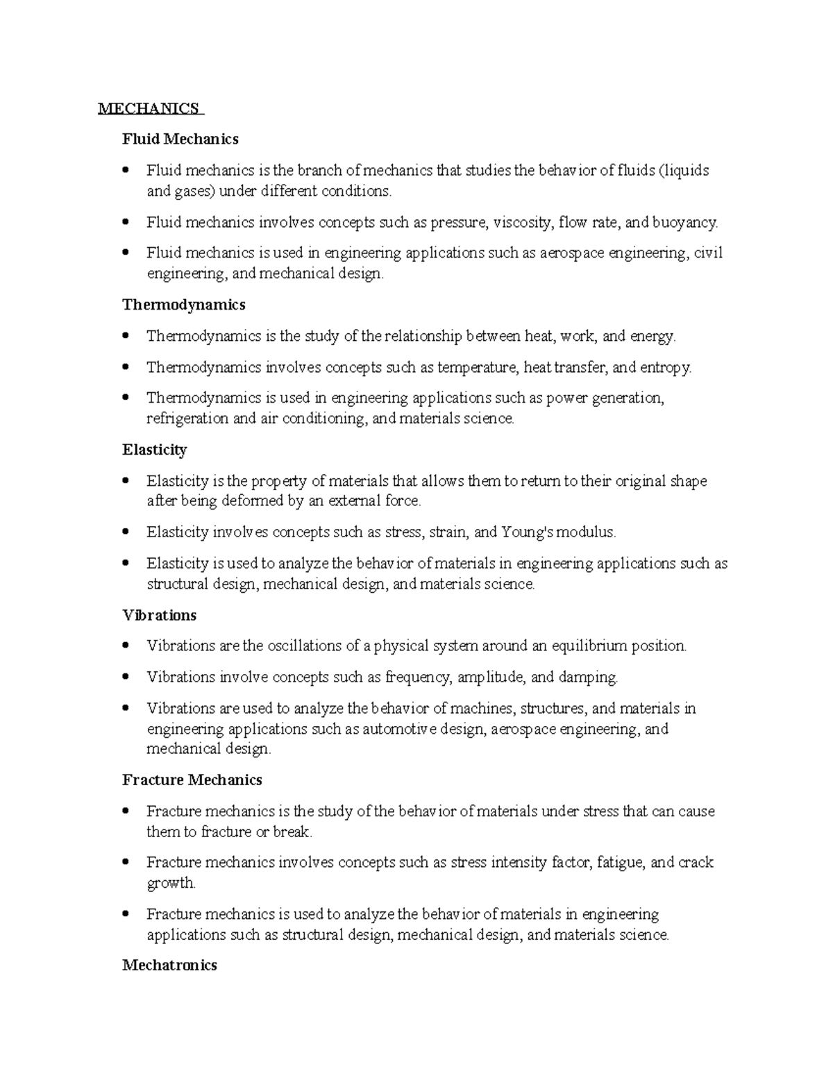 Mechanics Notes 2 - principles and applications of statics; equilibrium ...