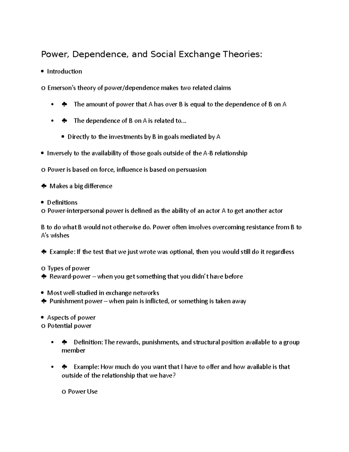 Power dependence psychology - Power, Dependence, and Social Exchange ...