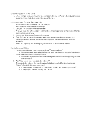 Evidence Notes - relevance and hearsay - Evidence Analysis: 1 ...