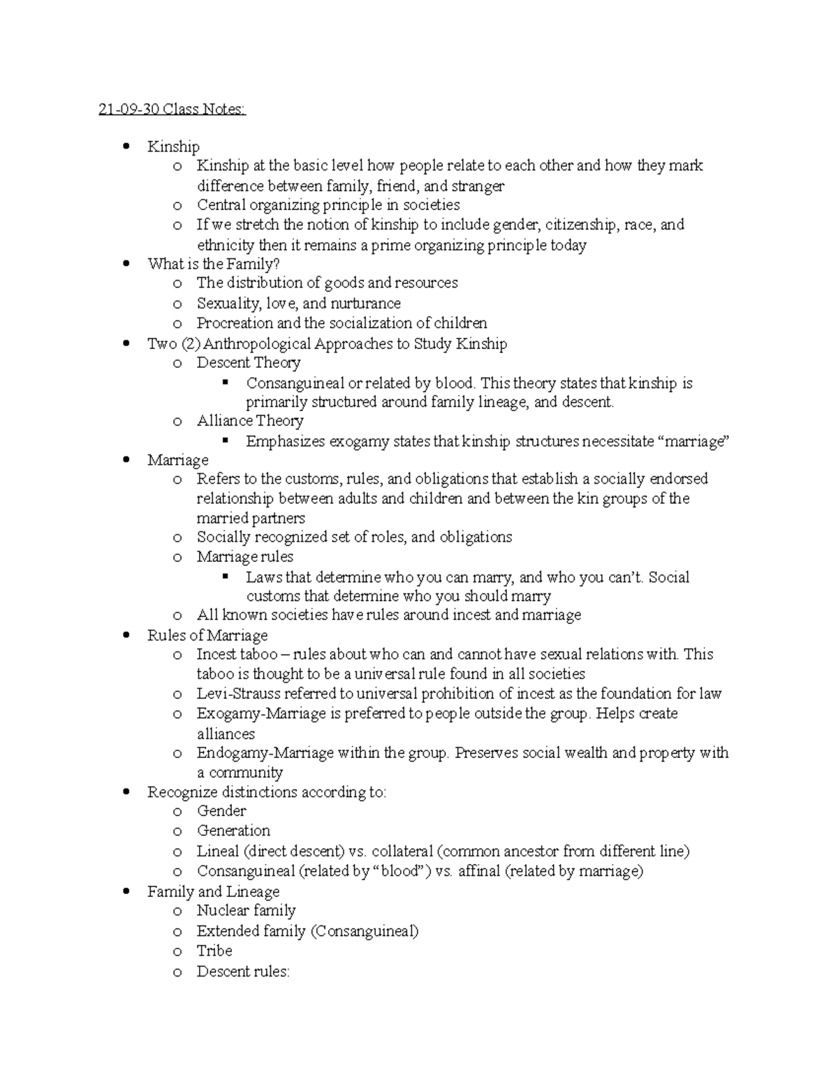 21-09-30 Class Notes - Professor Mubbashir Rizvi - 21-09-30 Class Notes ...