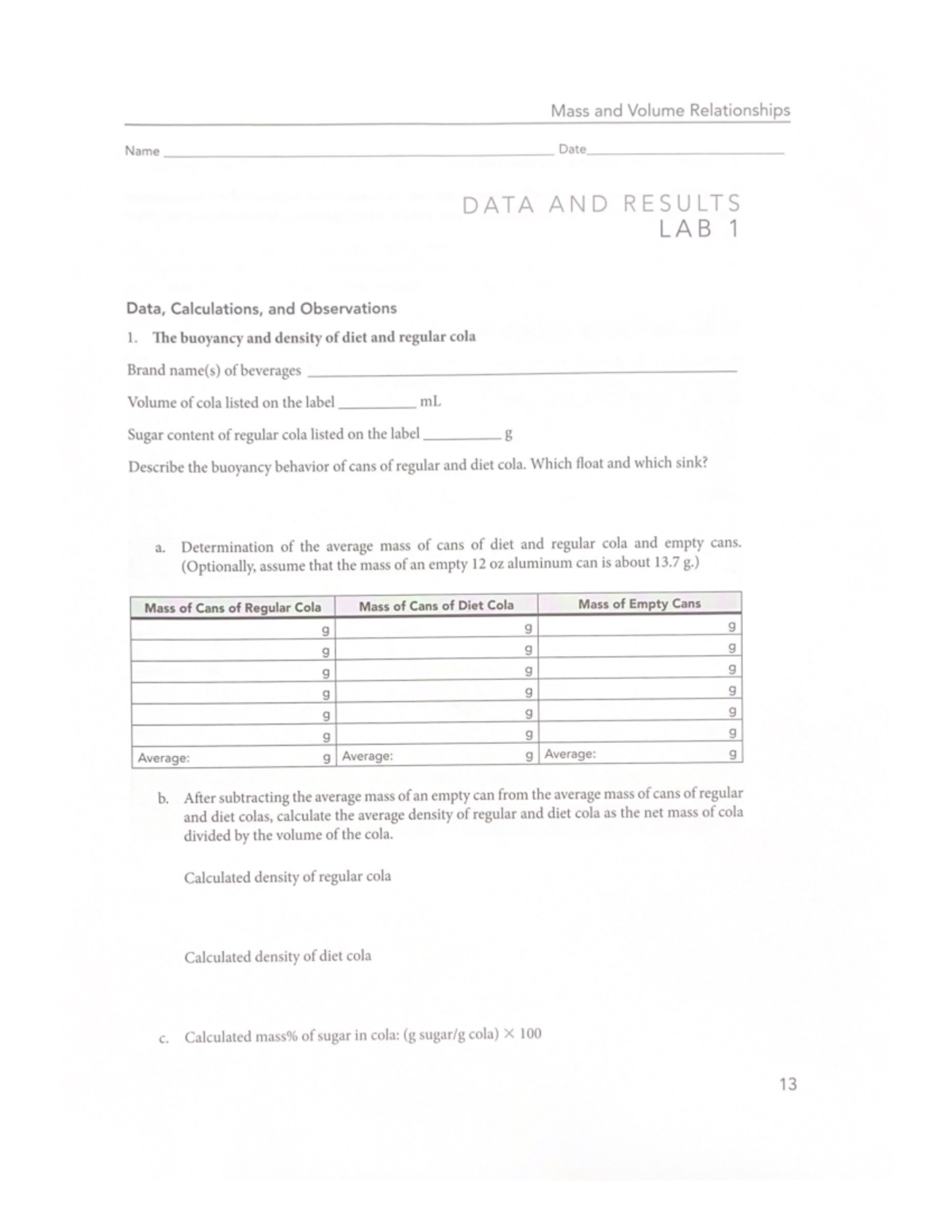 Lab 1 - Lab 1. - CHEM 1127Q - Studocu