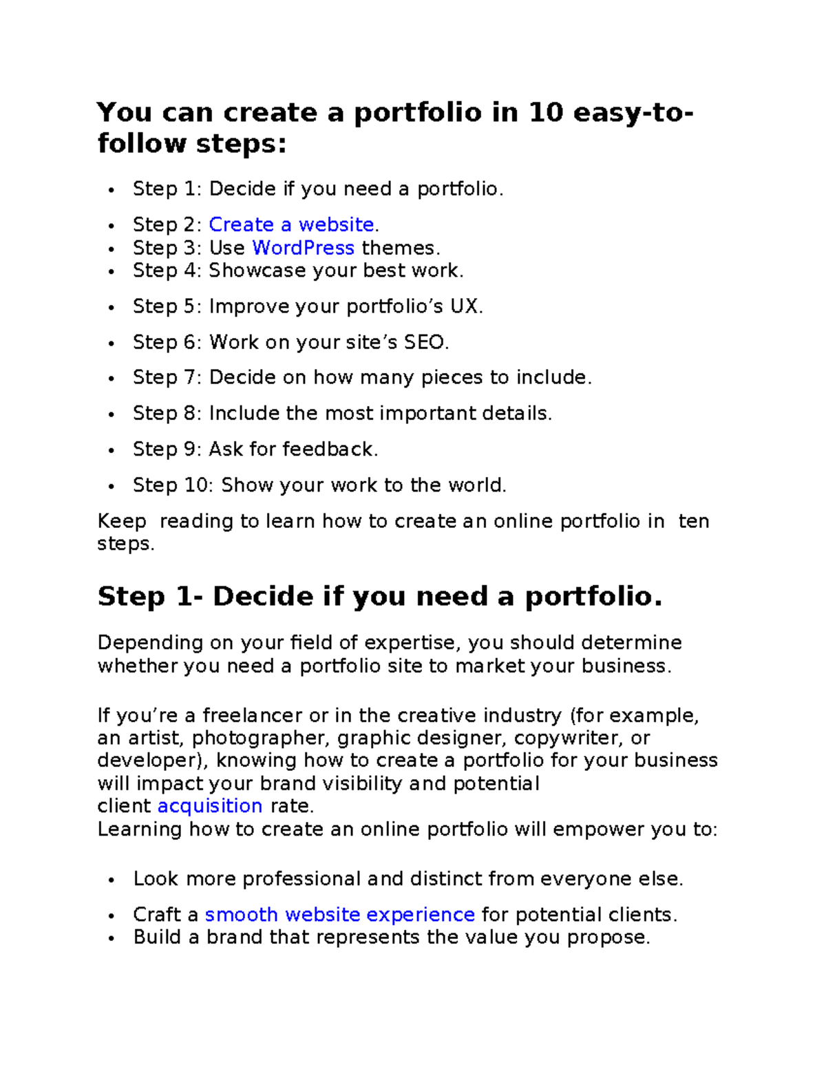 software engineering notes - You can create a portfolio in 10 easy-to ...