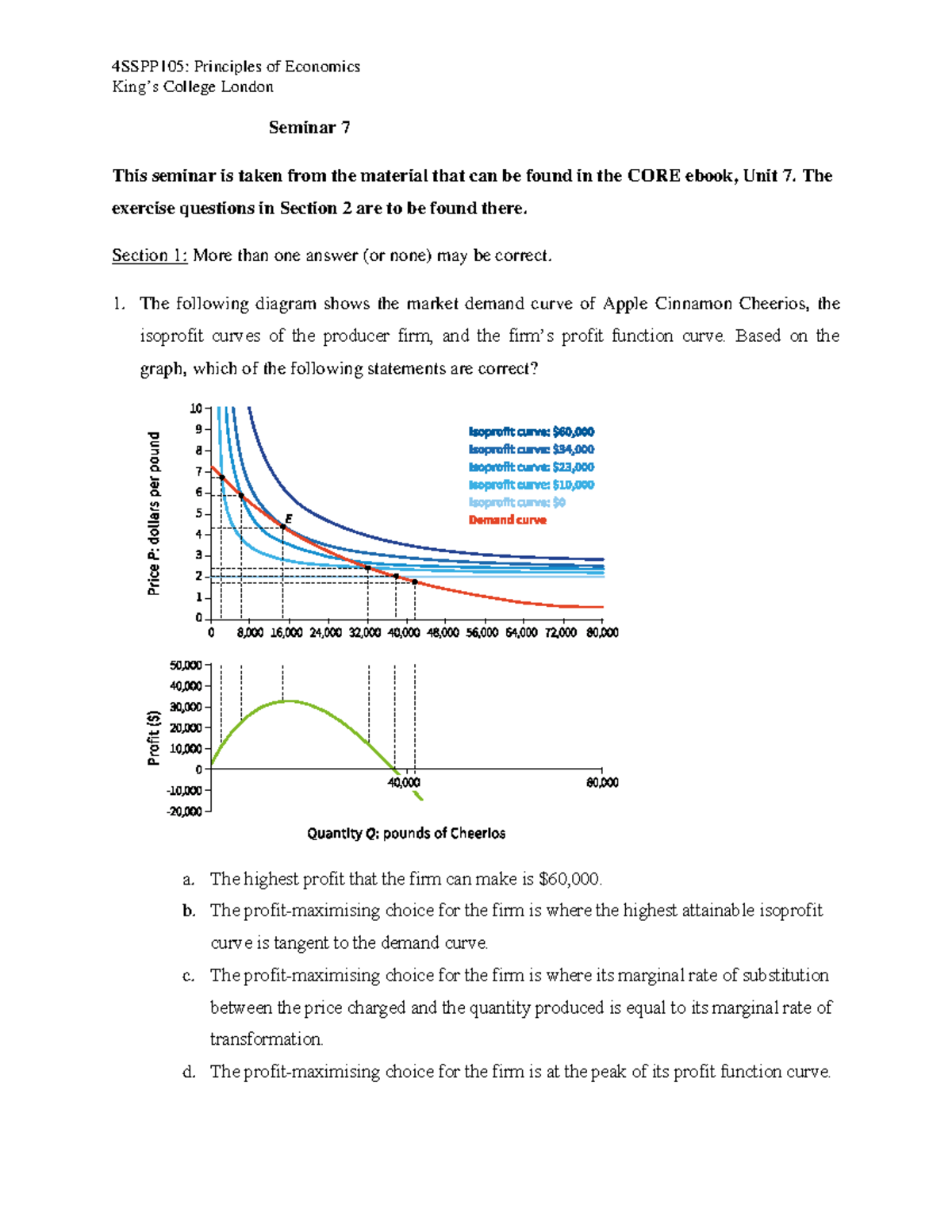 Principles of Economics Seminar 7 - Studocu