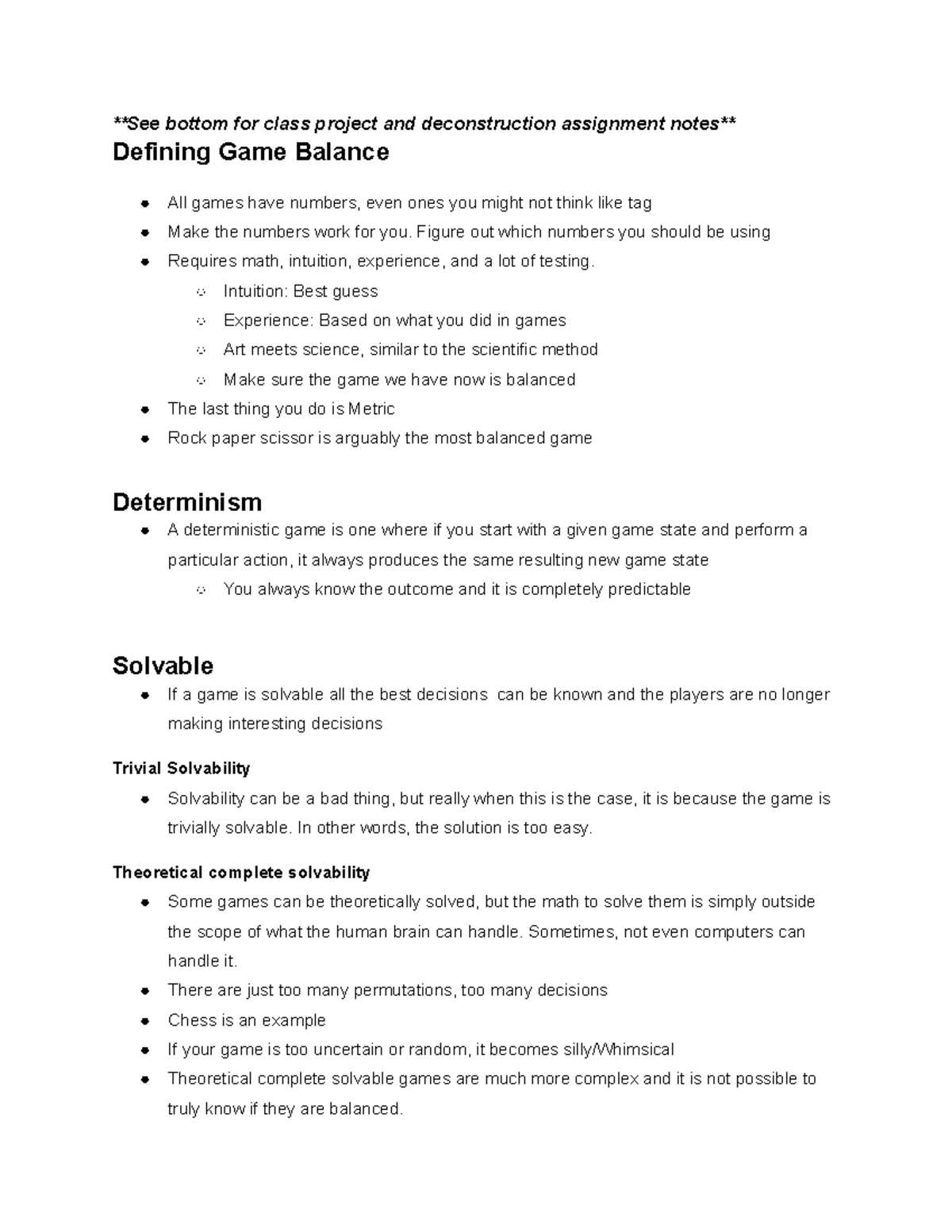 ITGM356 Notes - See bottom for class project and deconstruction ...