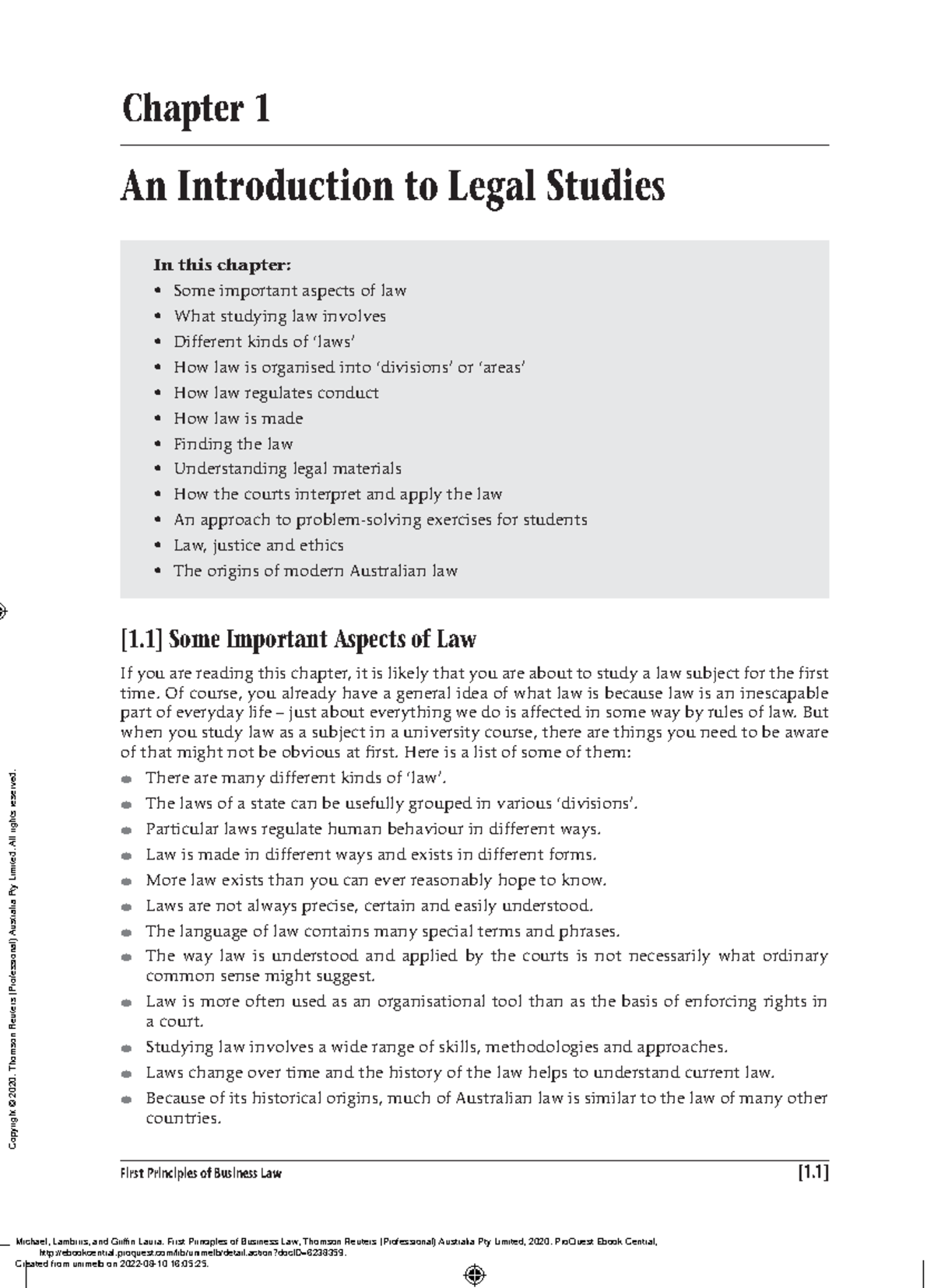 1 An Introduction to Legal Studies - Of course, you already have a ...