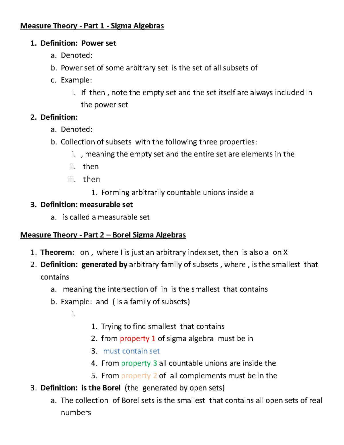 Measure Theory Notes - Measure Theory - Part 1 - Sigma Algebras ...