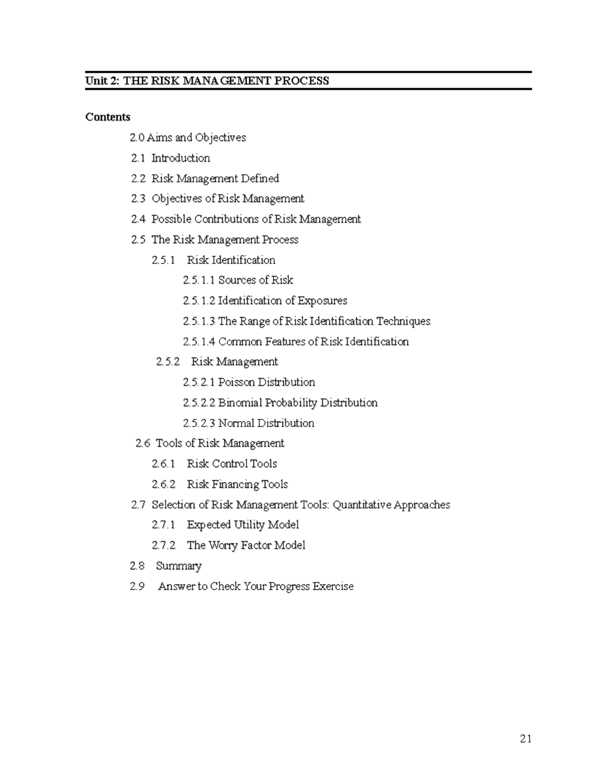 Chapter 2 - Course - Unit 2: THE RISK MANAGEMENT PROCESSUnit 2: THE ...